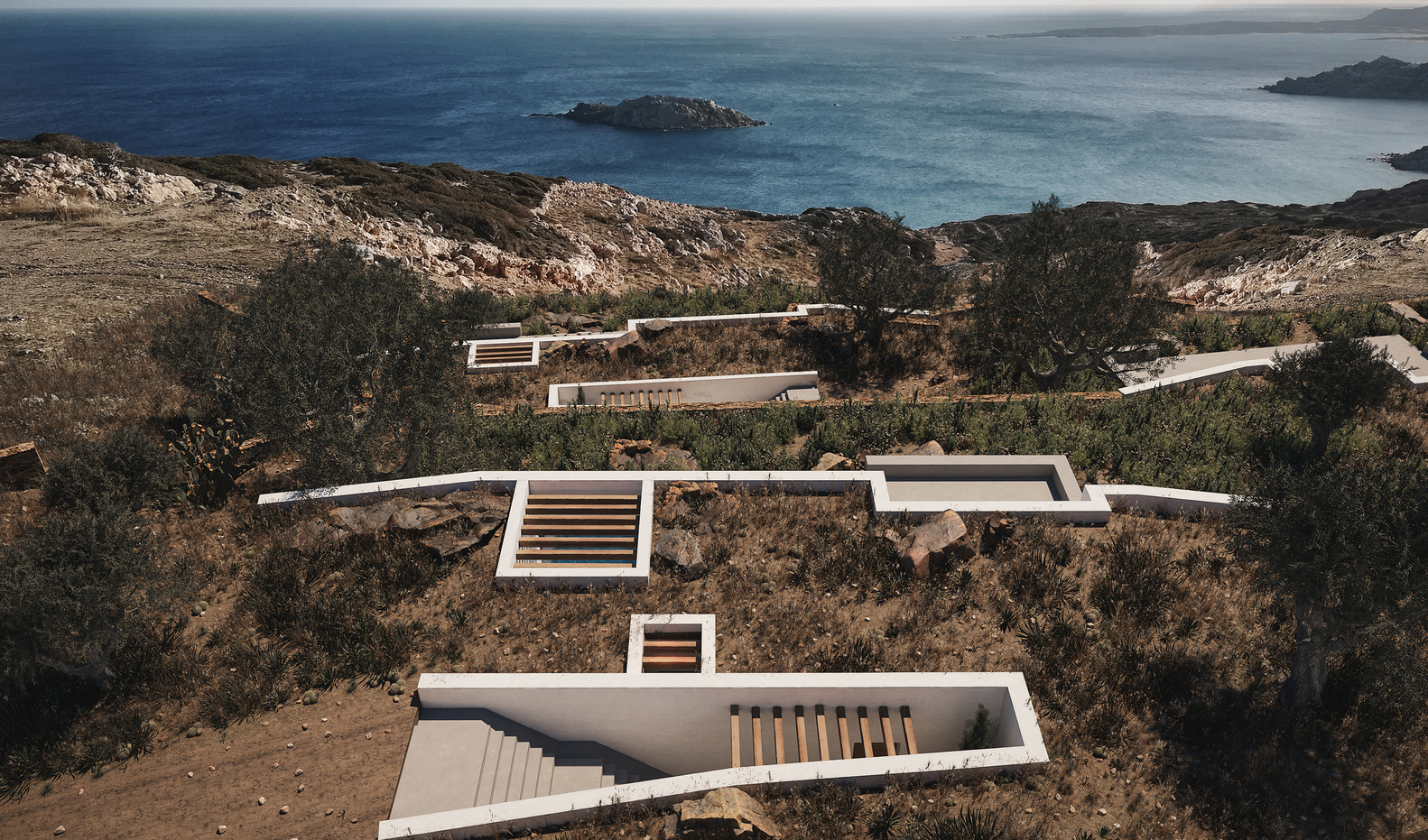 Gallery of Sheltered Villas in Greece and Floating Terraces in India ...