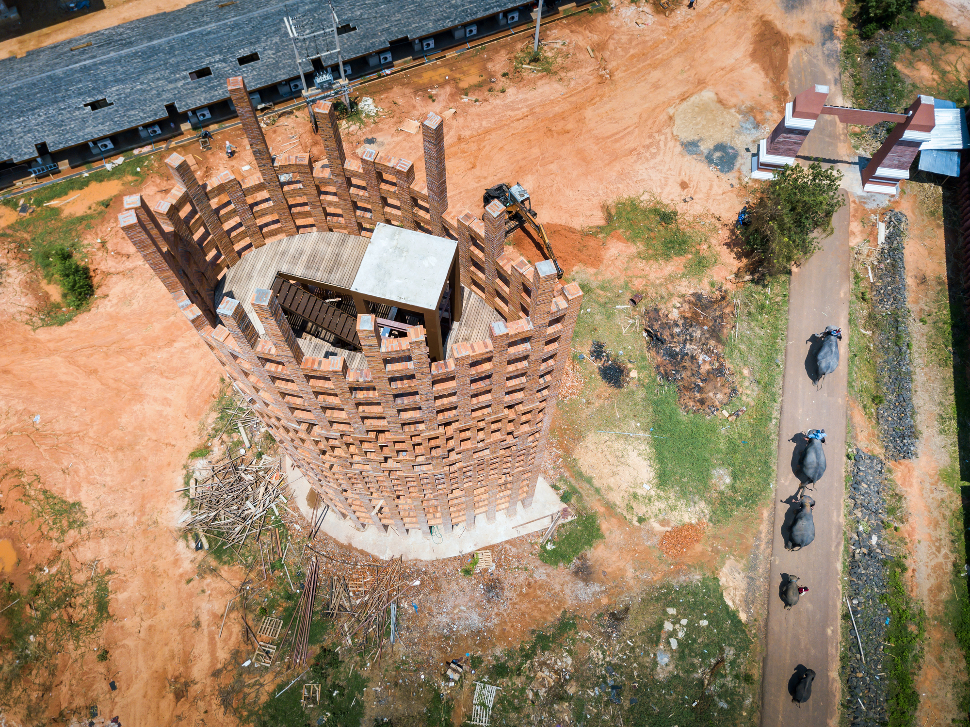 Gallery of Brick Observation Tower - Elephant World / Bangkok Project ...