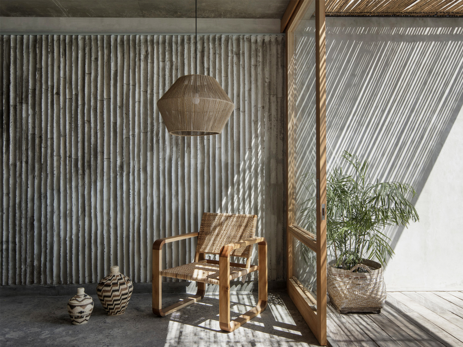 Galeria de Fôrmas de bambu em projetos de concreto aparente - 1