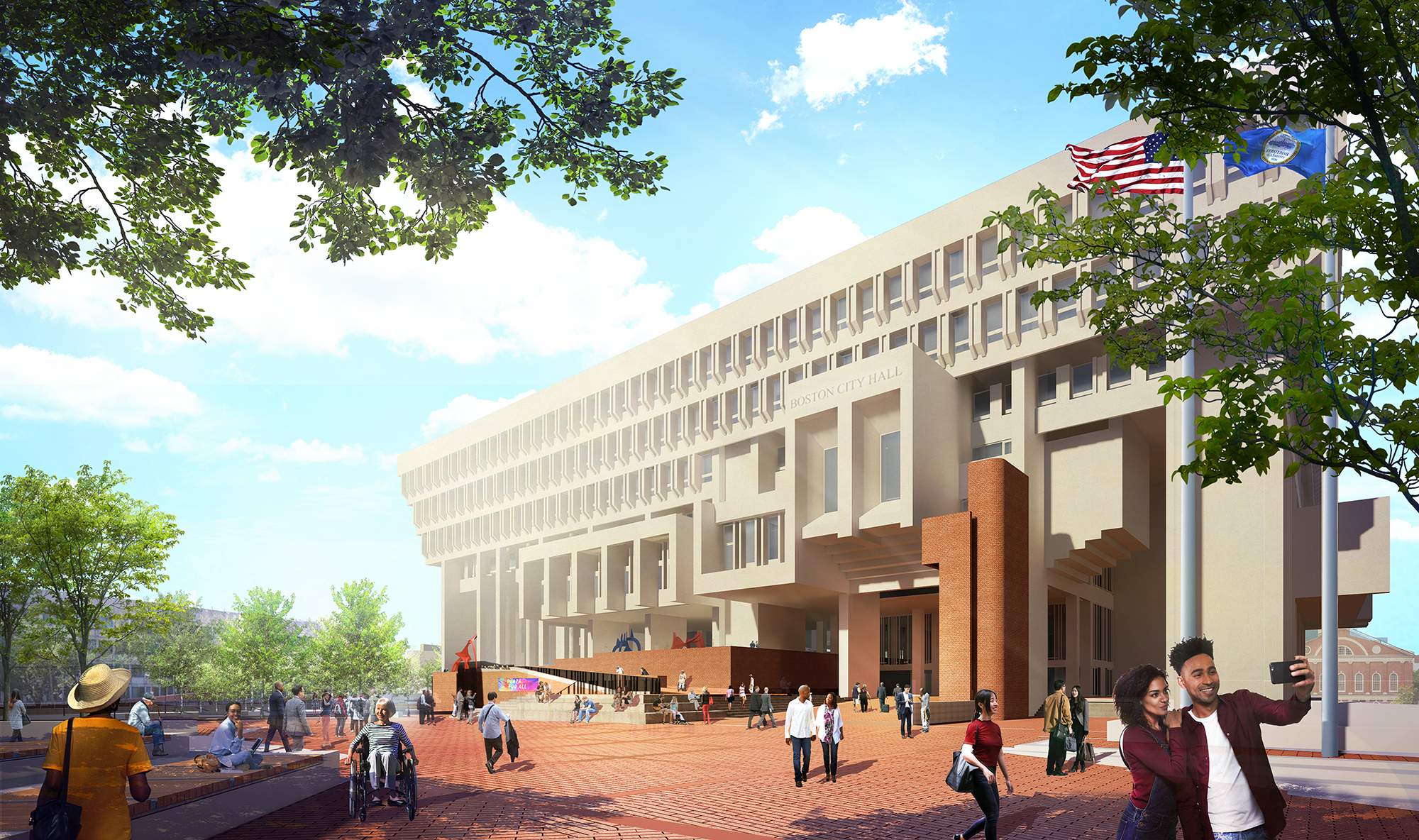 Sasaki Set to Transform Boston City Hall's Historic Plaza | ArchDaily