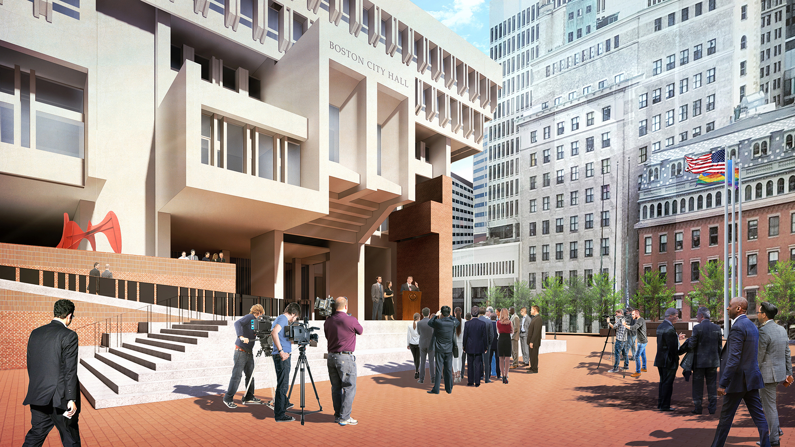 Gallery of Sasaki Set to Transform Boston City Hall's Historic Plaza - 5