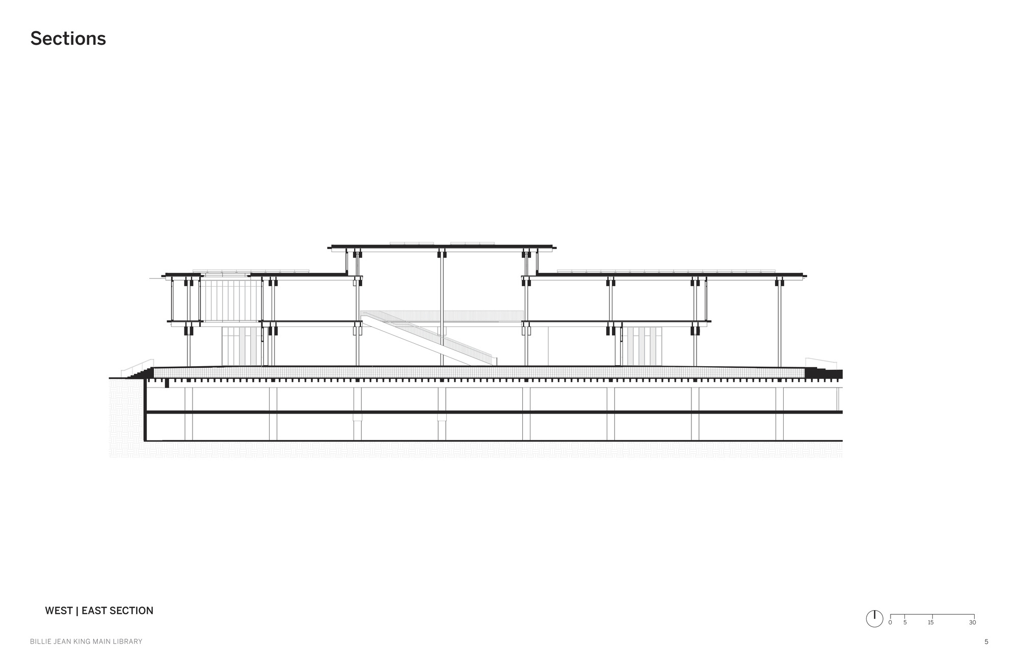Gallery of Billie Jean King Main Library / Skidmore, Owings & Merrill - 14
