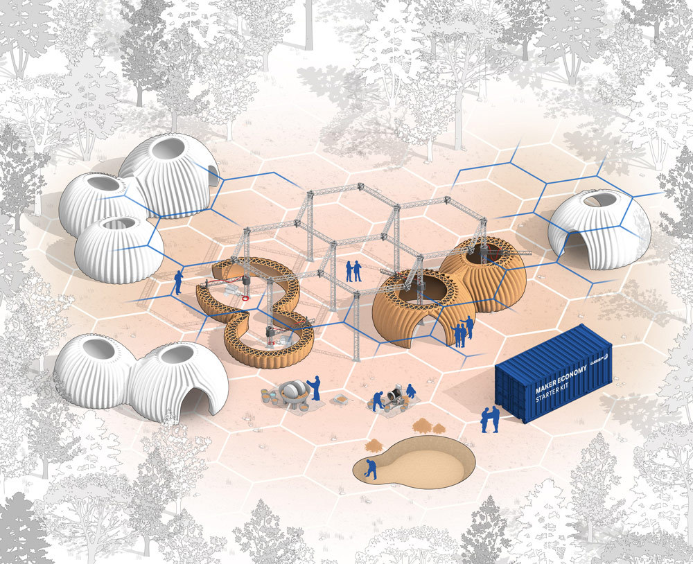 Gallery of Round Houses of Raw Earth: 3D Printing Sustainable Homes in ...