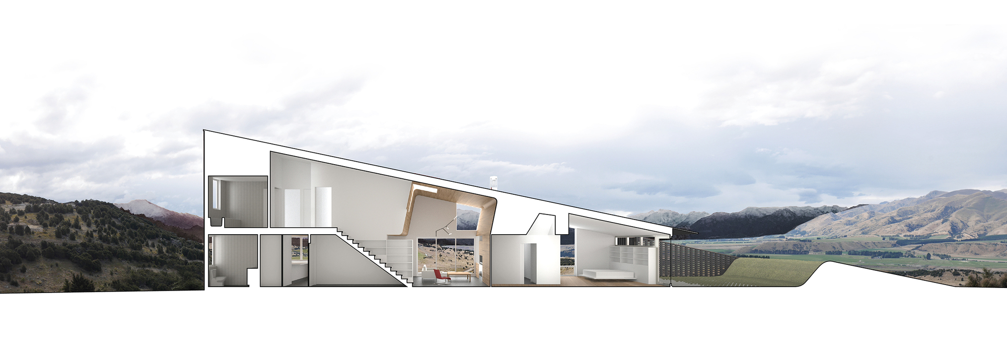 Gallery of Wanaka Wedge House / Actual Architecture - 39