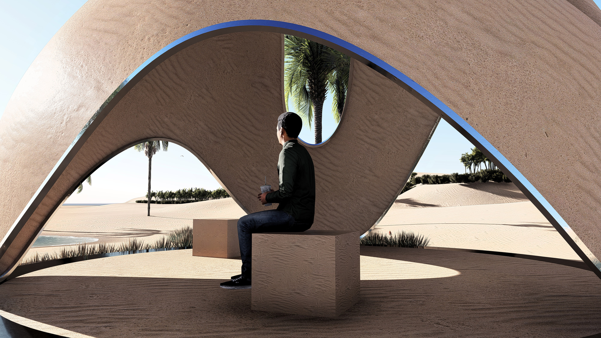 Gallery of A 3D-Printed Majlis and Suspended Cliff Platforms: 10 ...