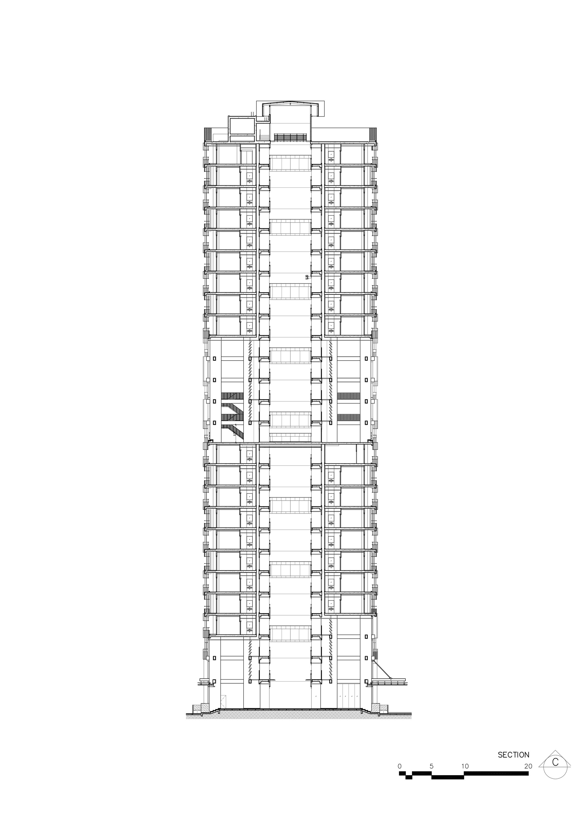 Gallery of Nurse Dormitory Chulalongkorn Memorial Hospital / Plan ...