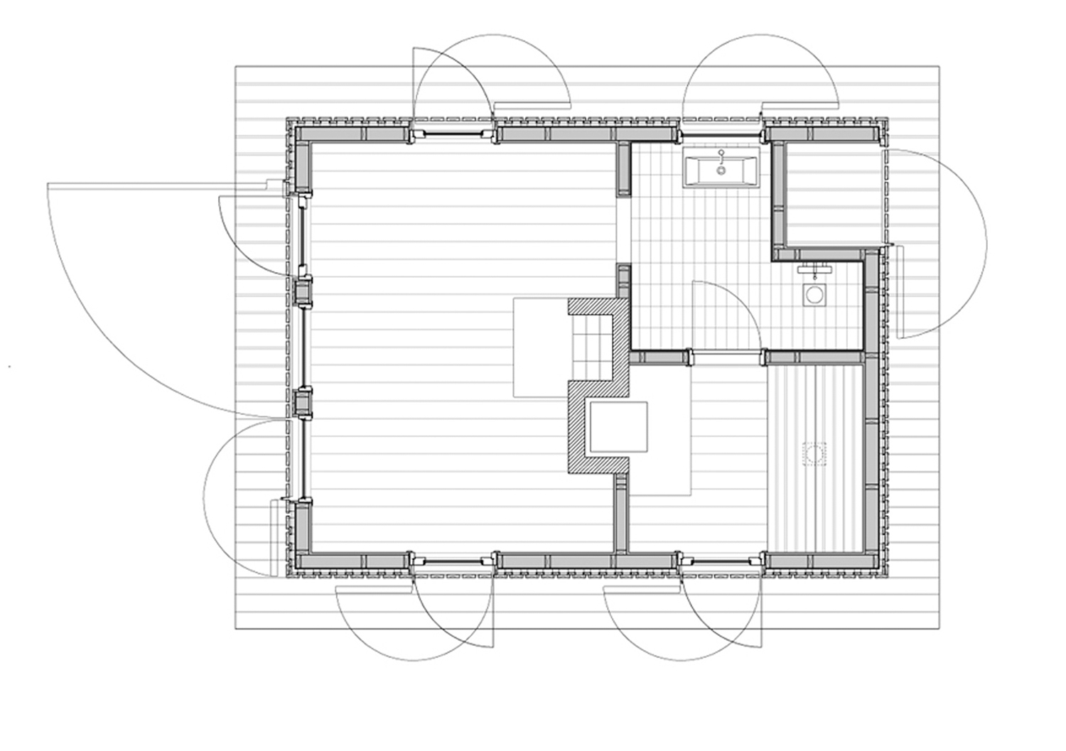 Galeria de Detalhes construtivos de saunas: exemplos de arquiteturas de madeira em pequena ...