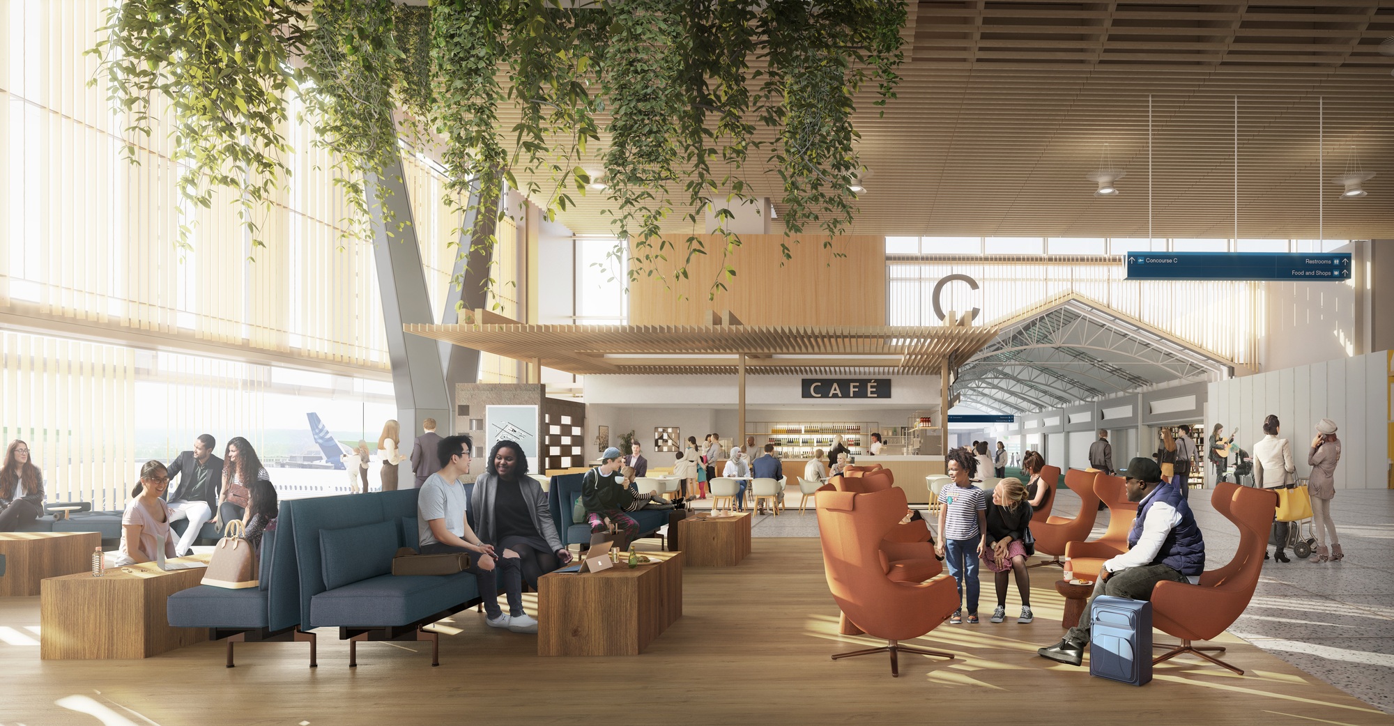 Gallery of ZGF Gives a New Look at Portland International Airport's New ...