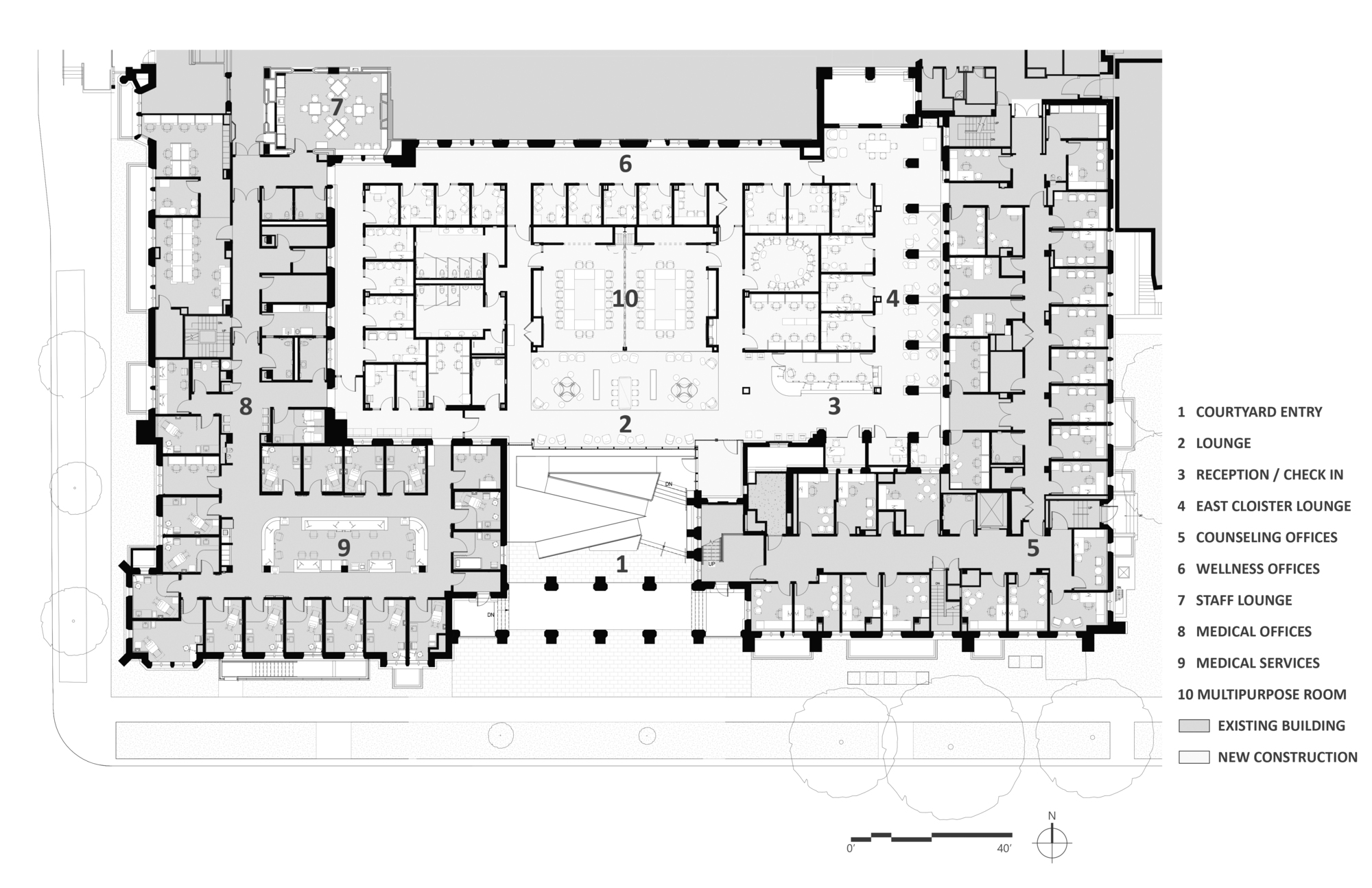 画廊 芝加哥大学学生健康中心 / Wight & Company - 16