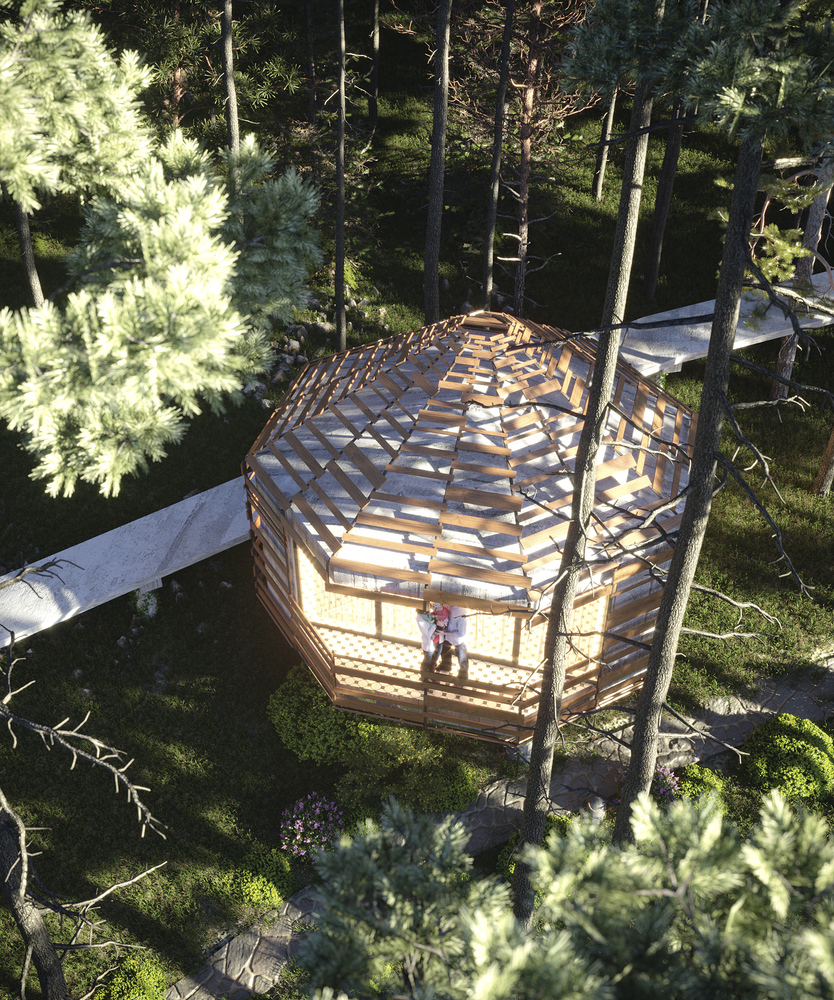 Gallery of A Circular Summer Retreat and a Native-Tree Inspired ...