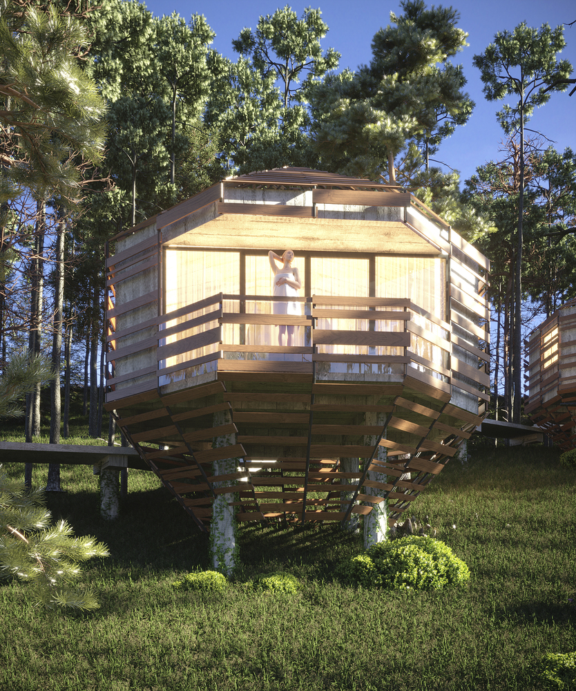 Gallery of A Circular Summer Retreat and a Native-Tree Inspired ...