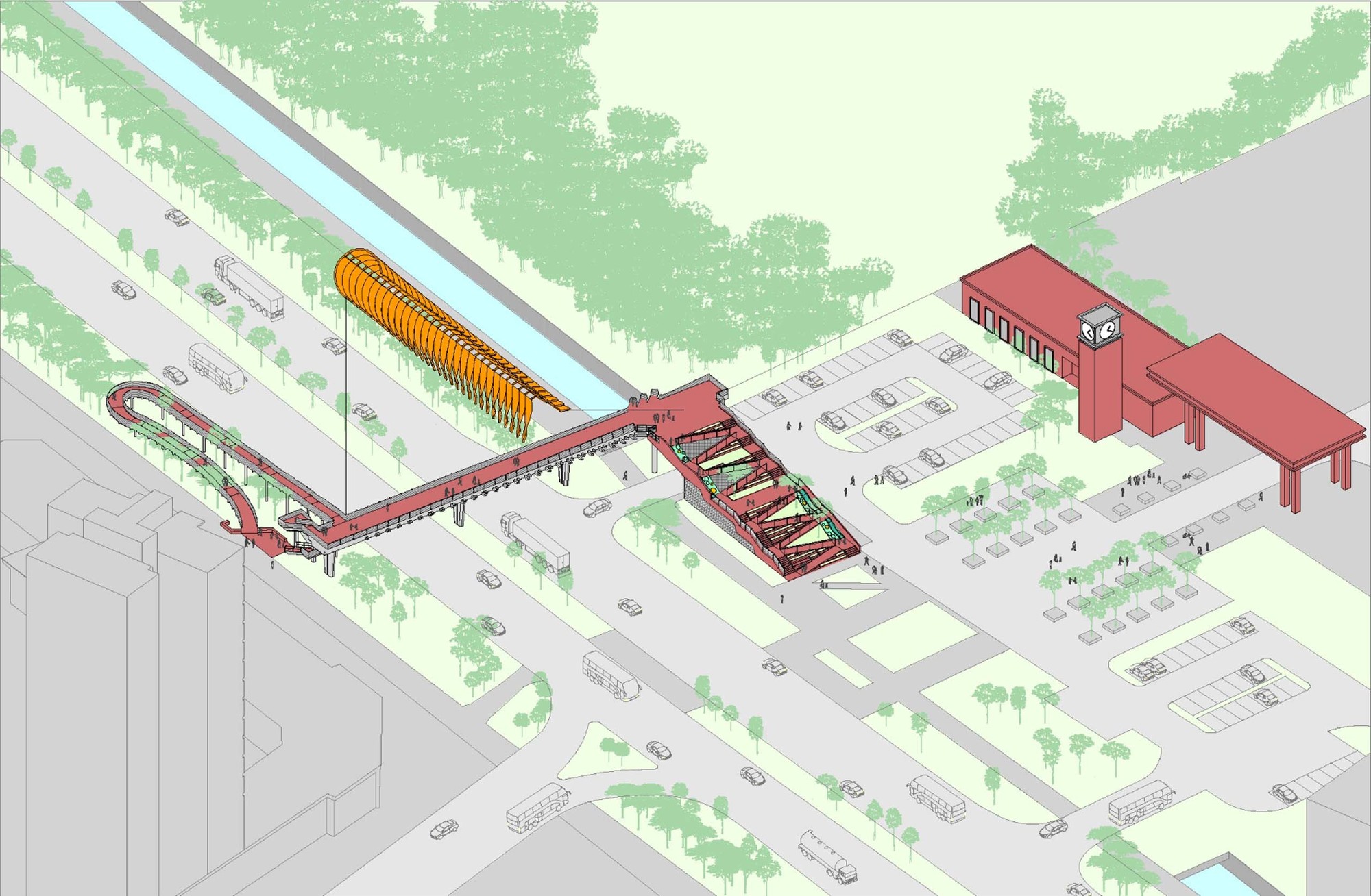 Gallery of Footbridge of Chang’an Experimental Primary School / Zhutao ...