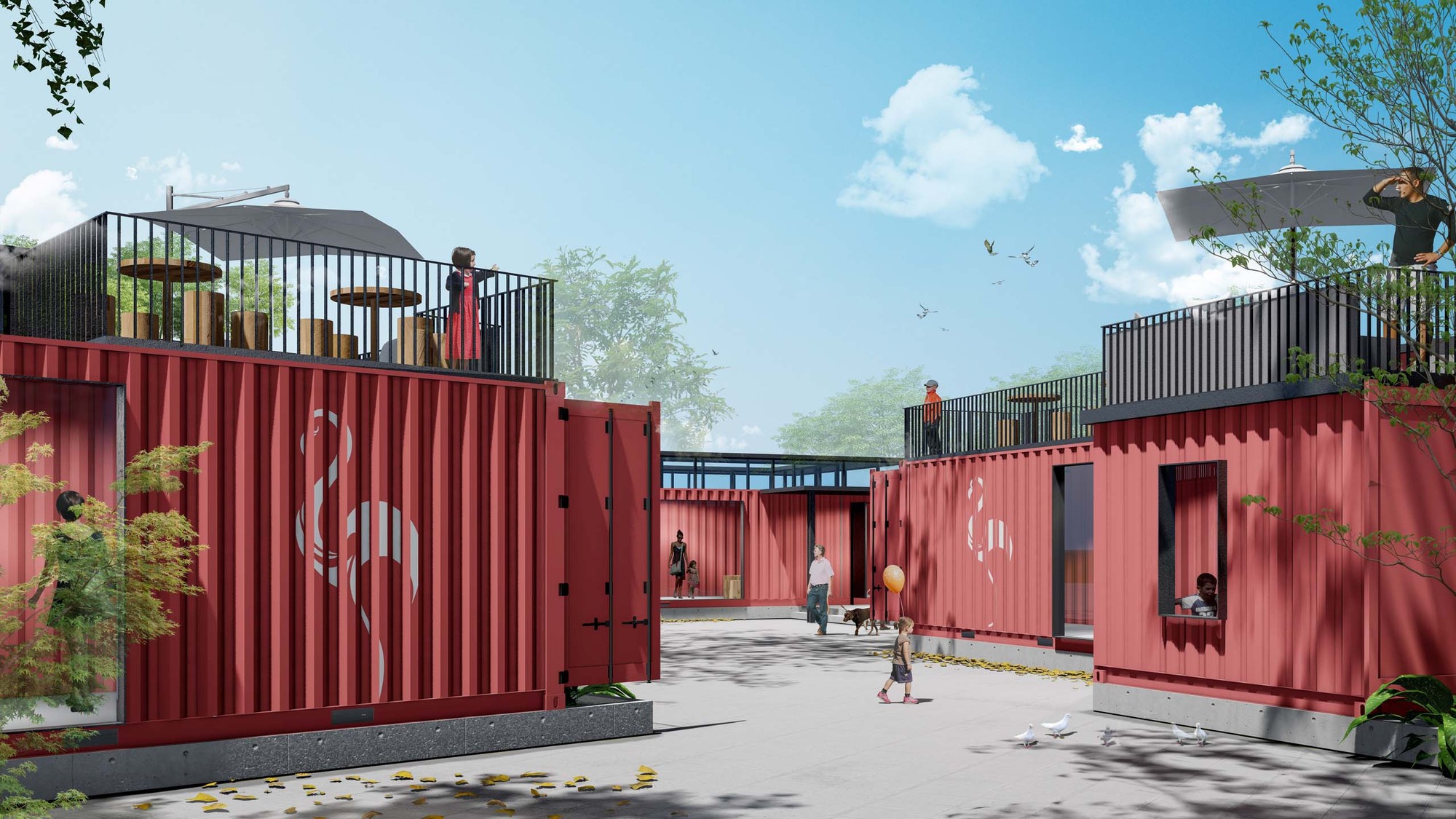 Gallery of Travelers Container Hostel / Qishe Architectural Design ...