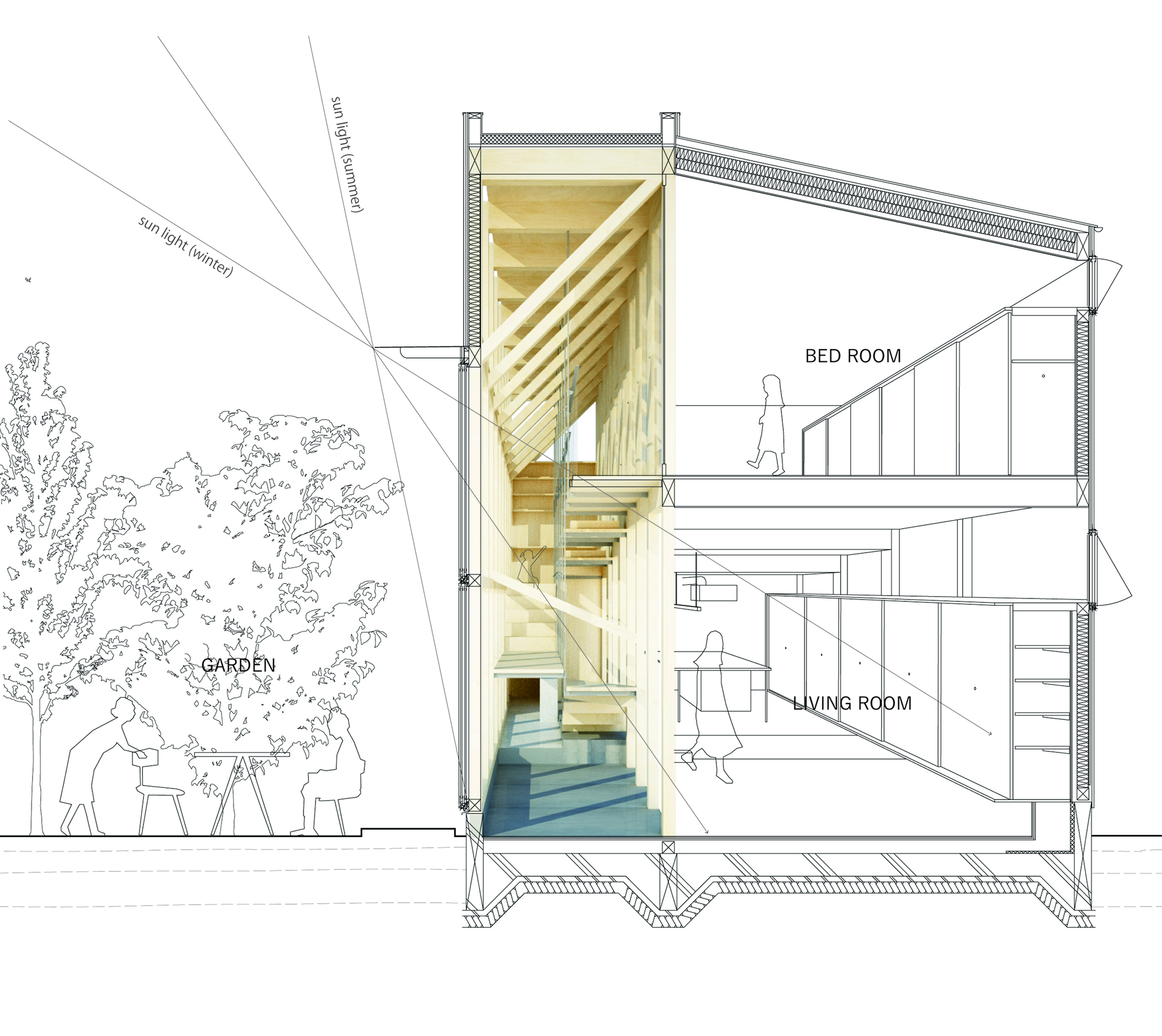 Gallery of Light-filled Stair Hall / KIRI Architects - 19