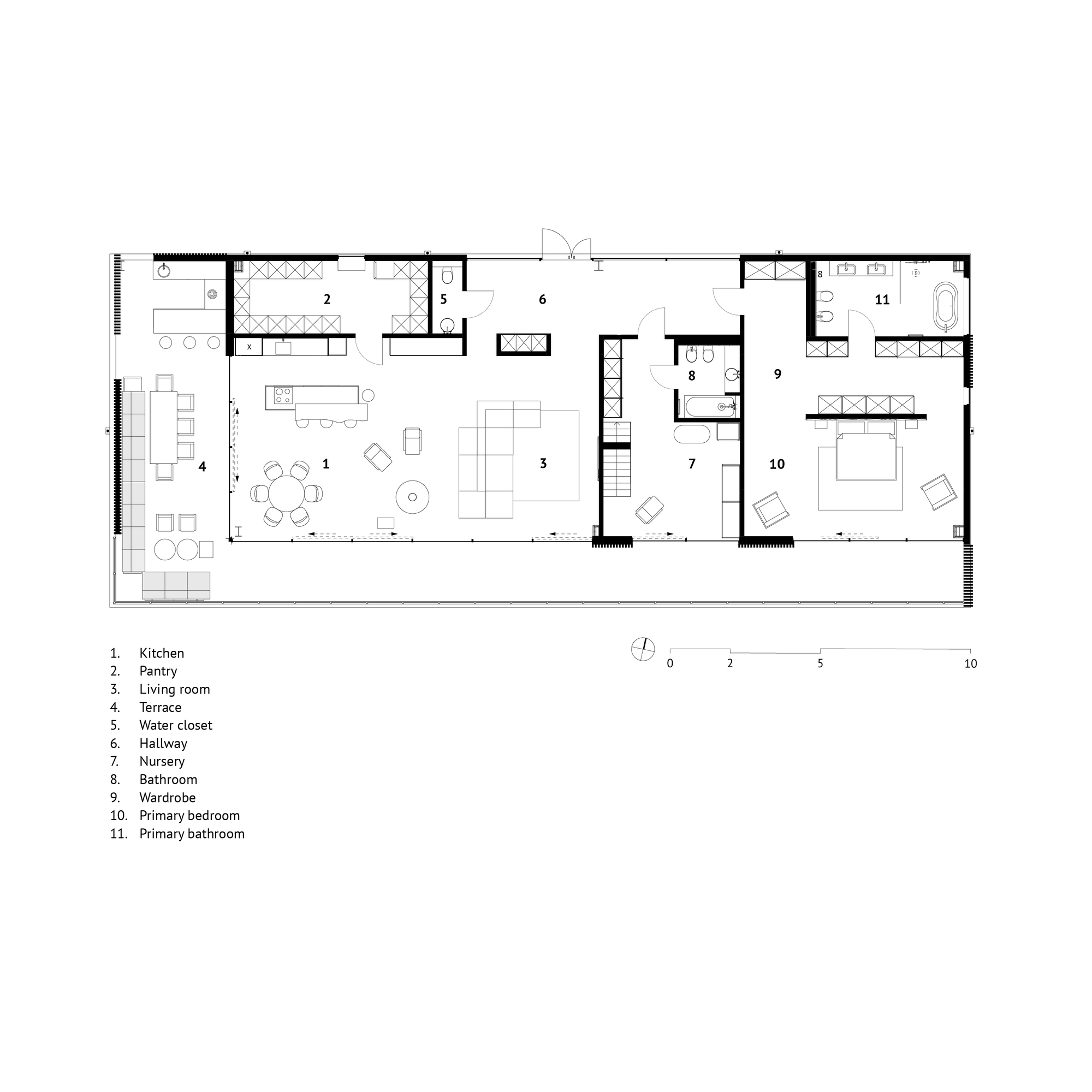 Modern Hillside Mansion Floor Plan