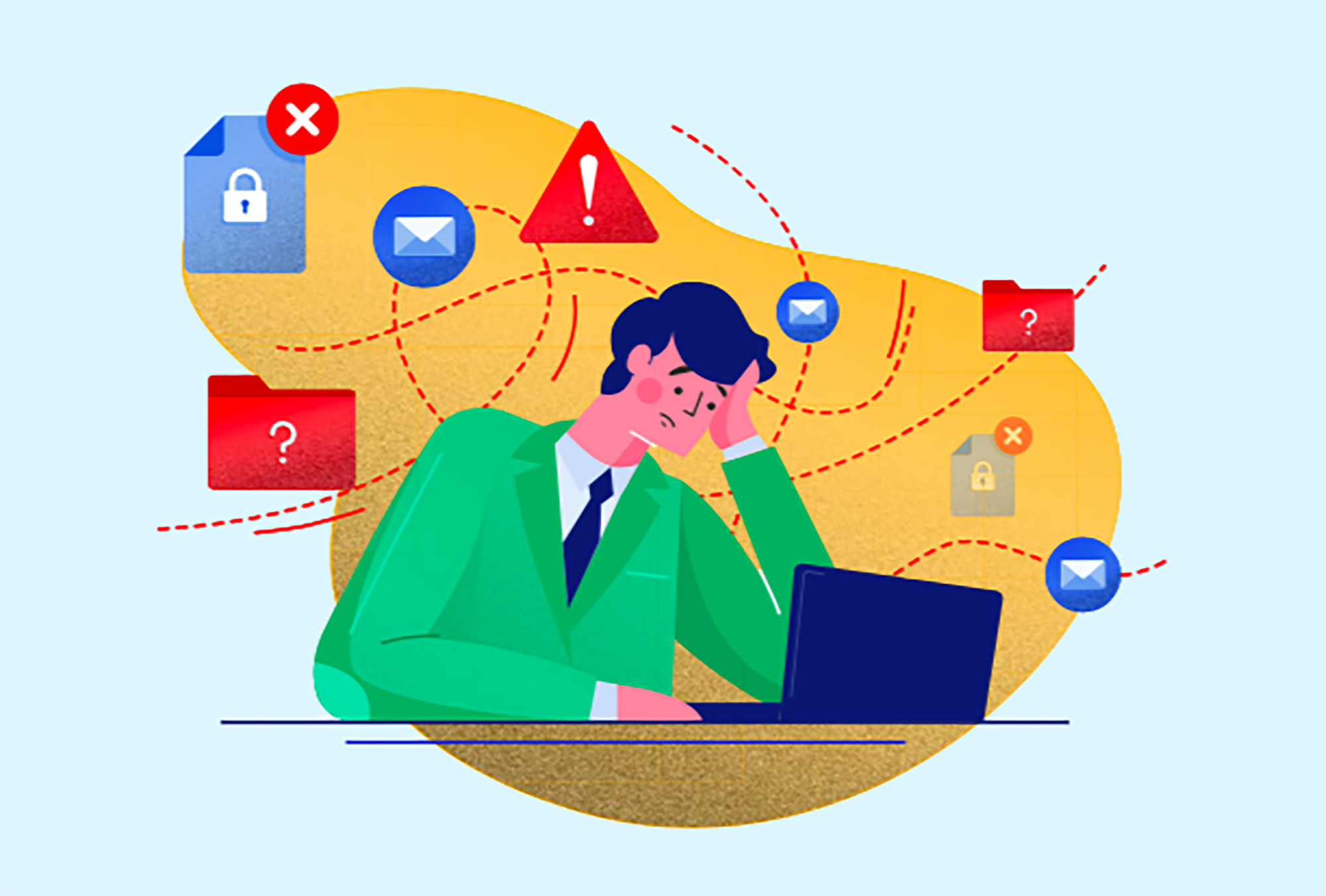 Email Overload Cartoon