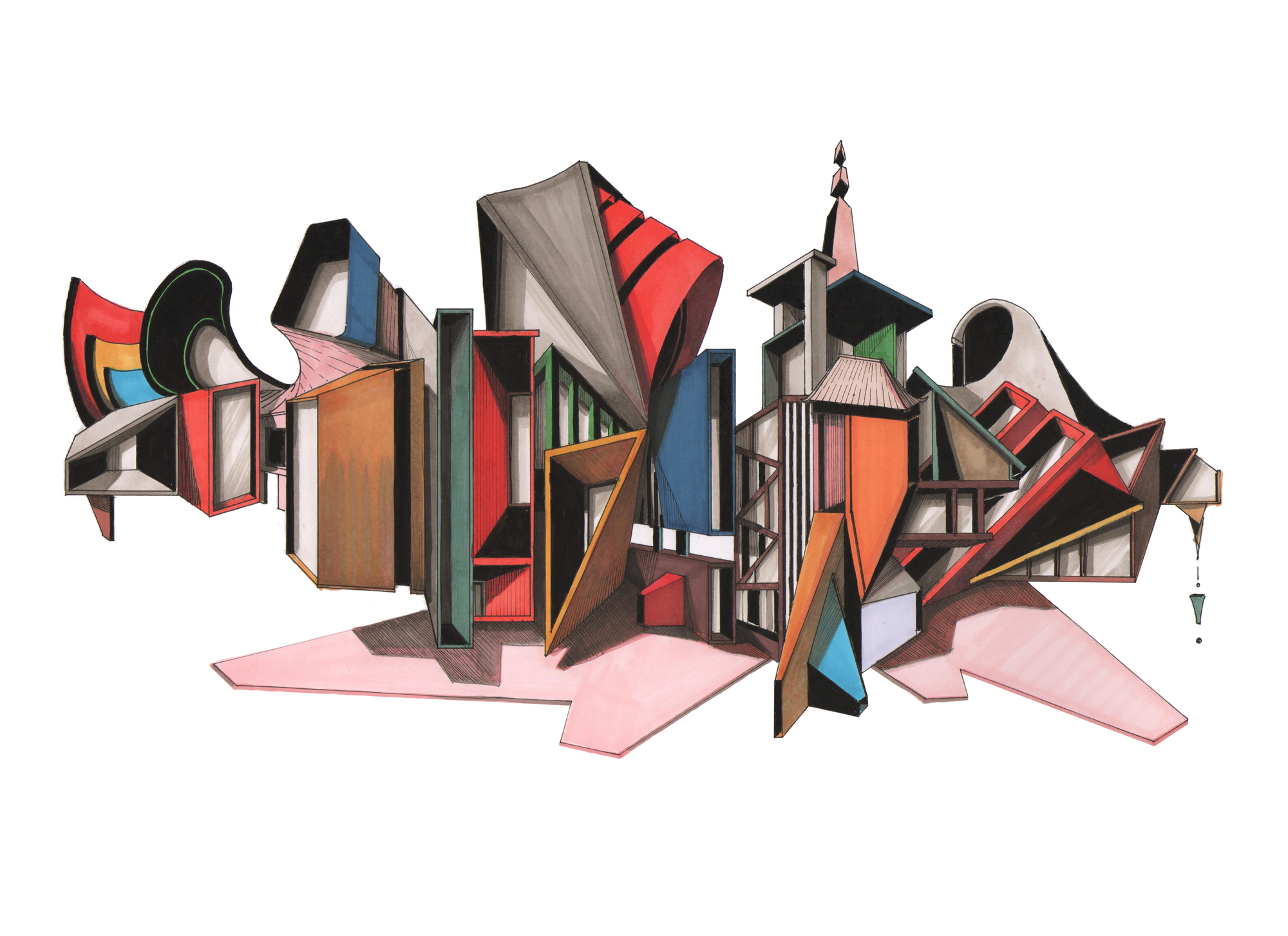 Galería de Arquitectura Abstracta: Dibujos conceptuales colaborativos ...