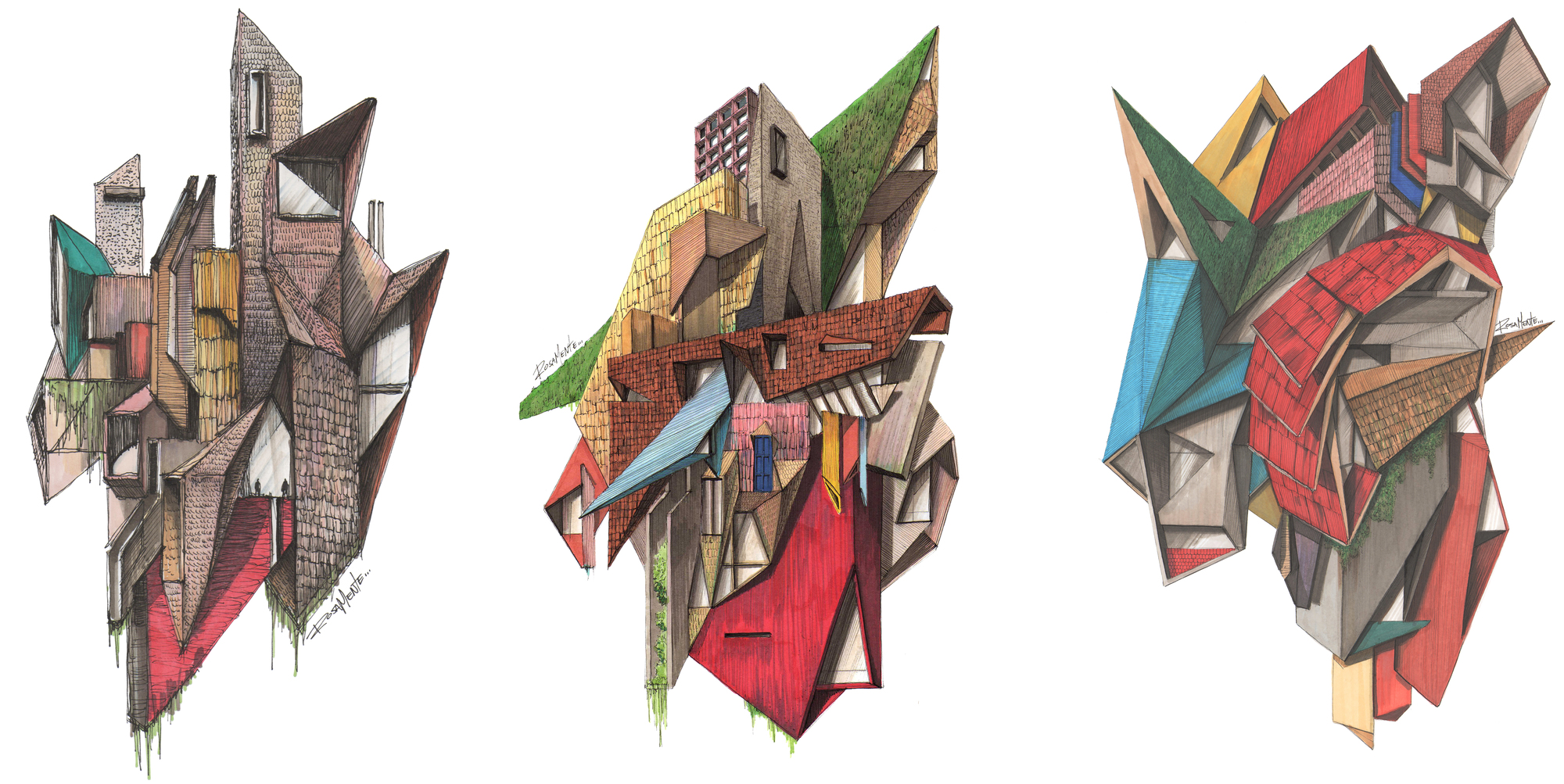 Arquitectura Abstracta: Dibujos conceptuales colaborativos sobre otras ...