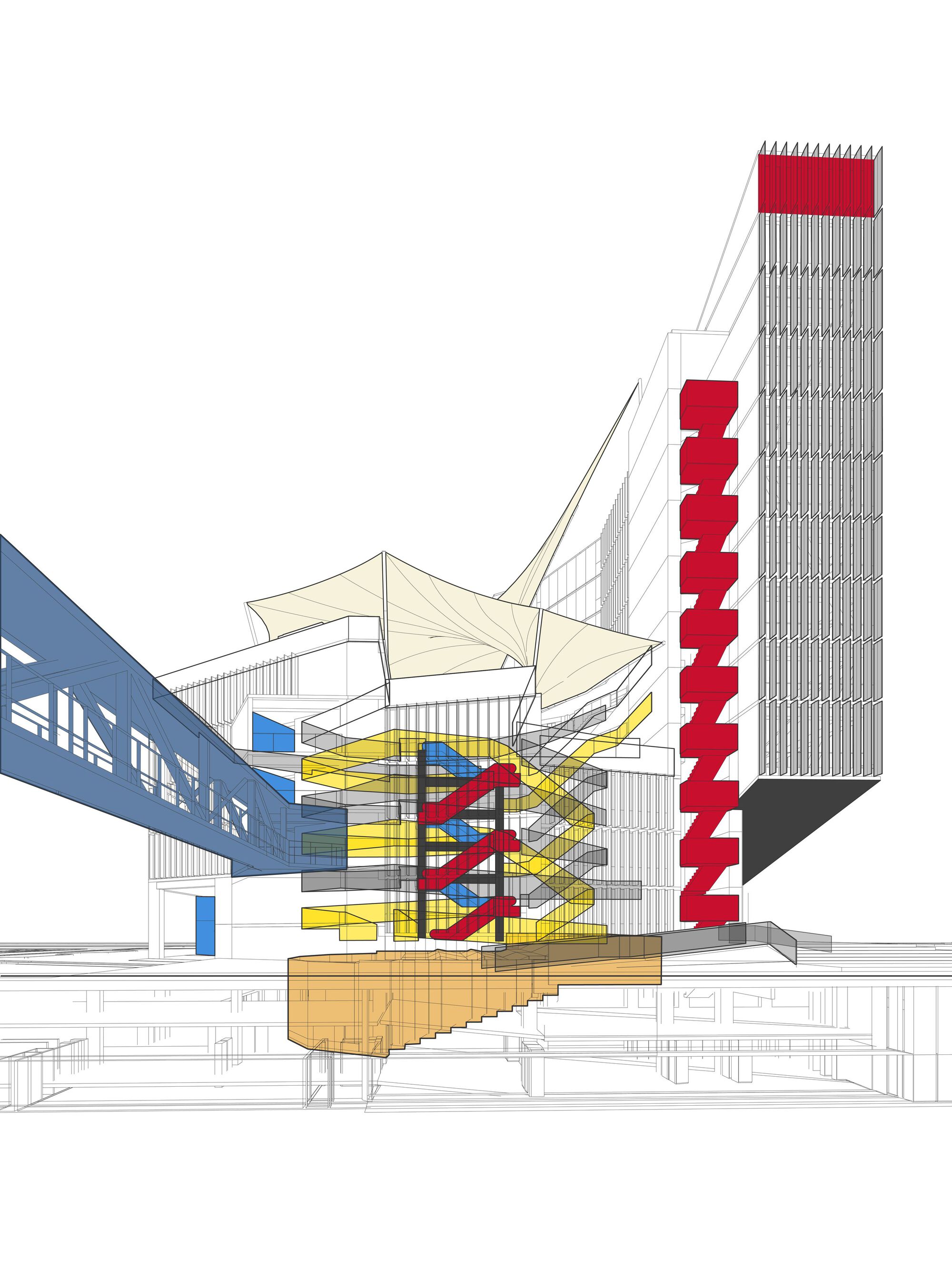 画廊 楼梯漫步，圣地亚哥大学商业与经济学院 FAE / Marsino Arquitectura - 36