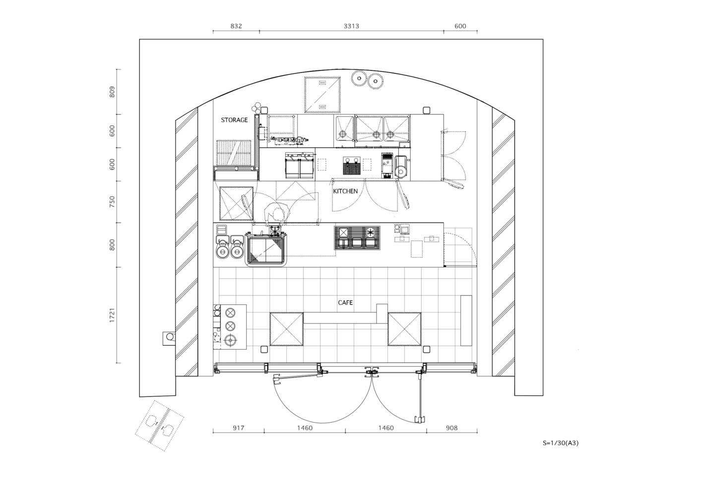 Gallery of Small Cafe Designs: 30 Aspirational Examples in Plan ...