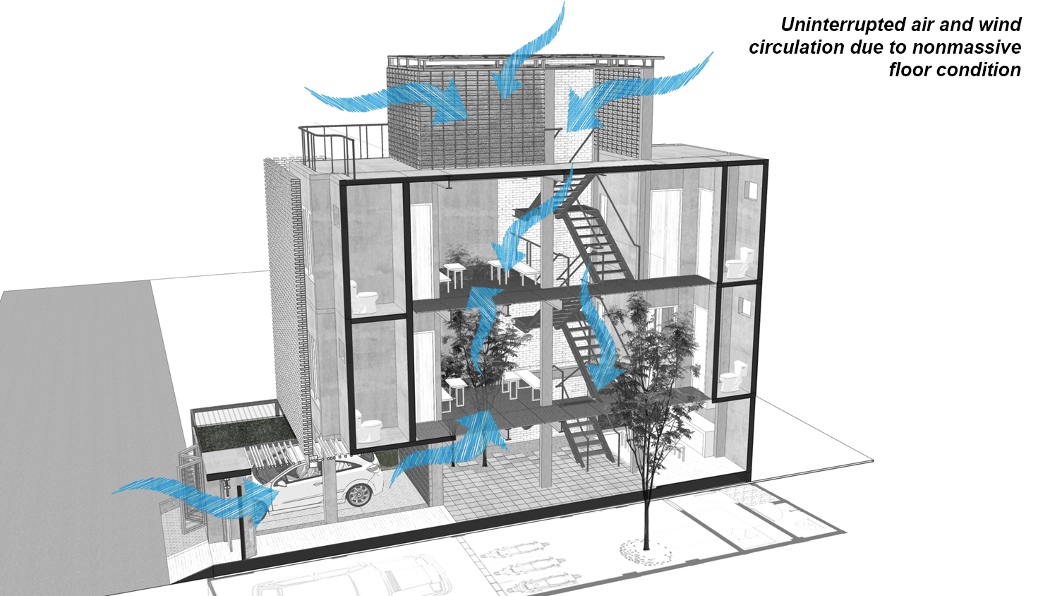 Gallery of Permeable Junction Boarding House / Andyrahman Architect - 22