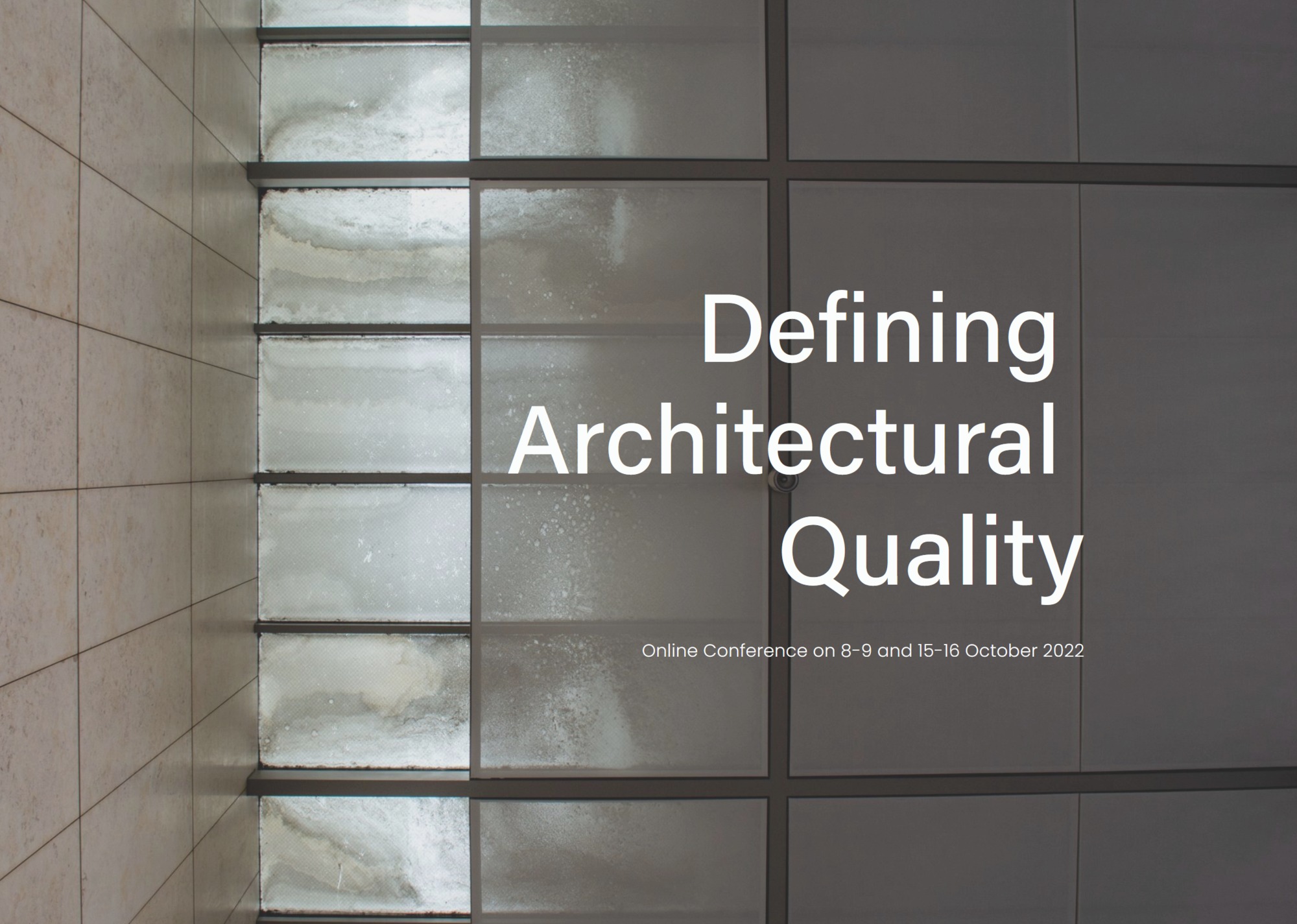 Call for Contributions - Defining Architectural Quality | ArchDaily