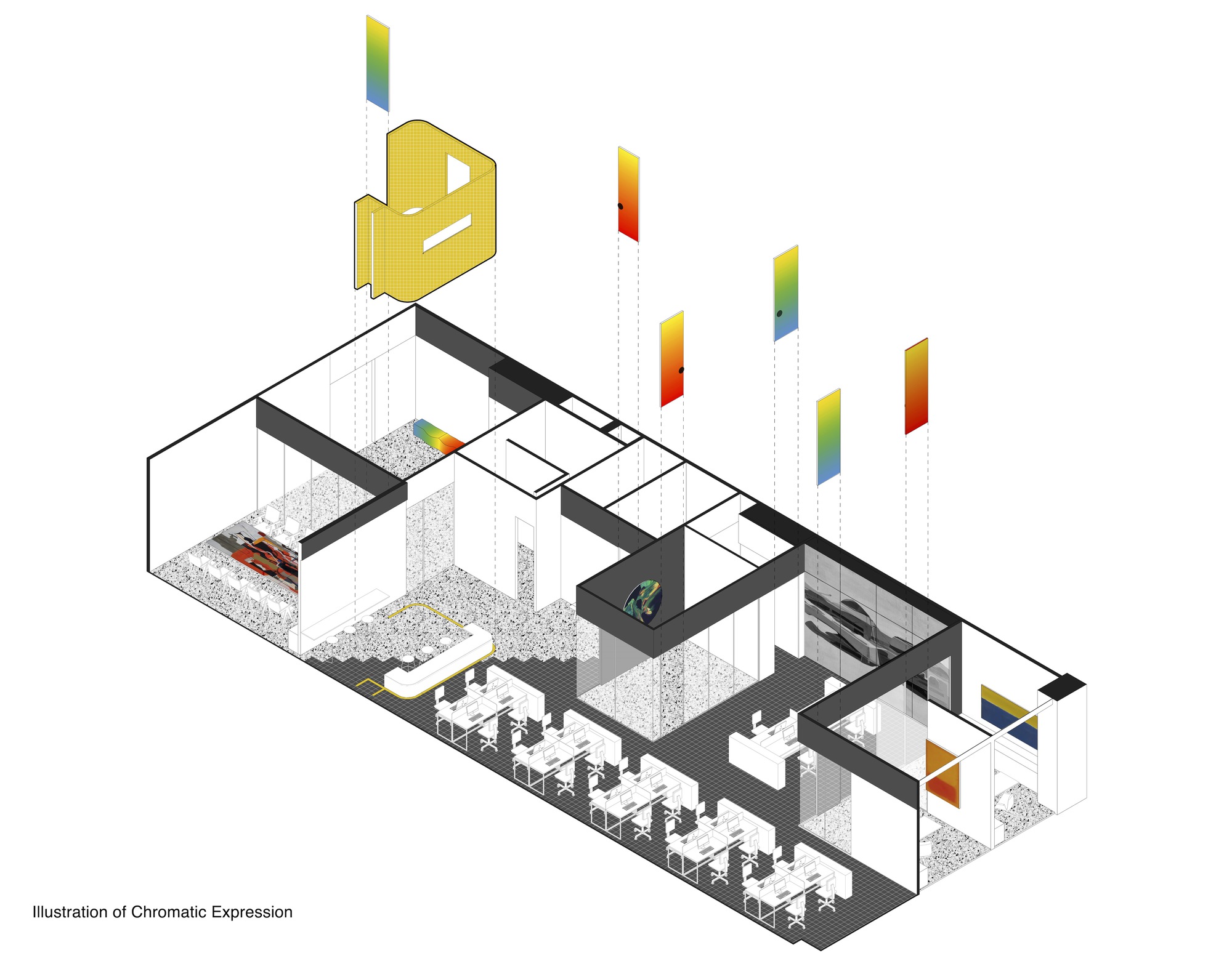 Gallery of Chromatic Indulgence Office / Abin Design Studio - 18