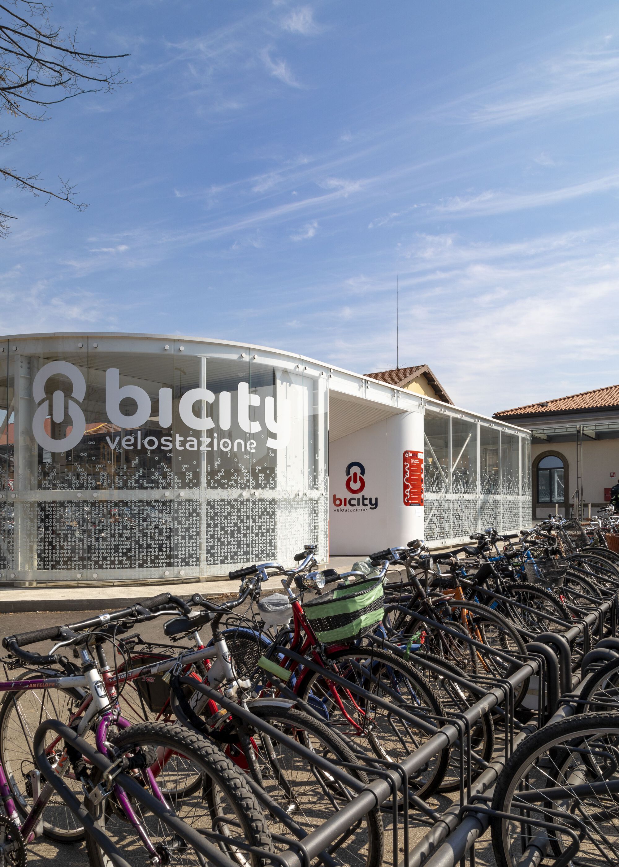 Gallery of Glowing Bicycle Station in Bergamo / Studio Capitanio ...