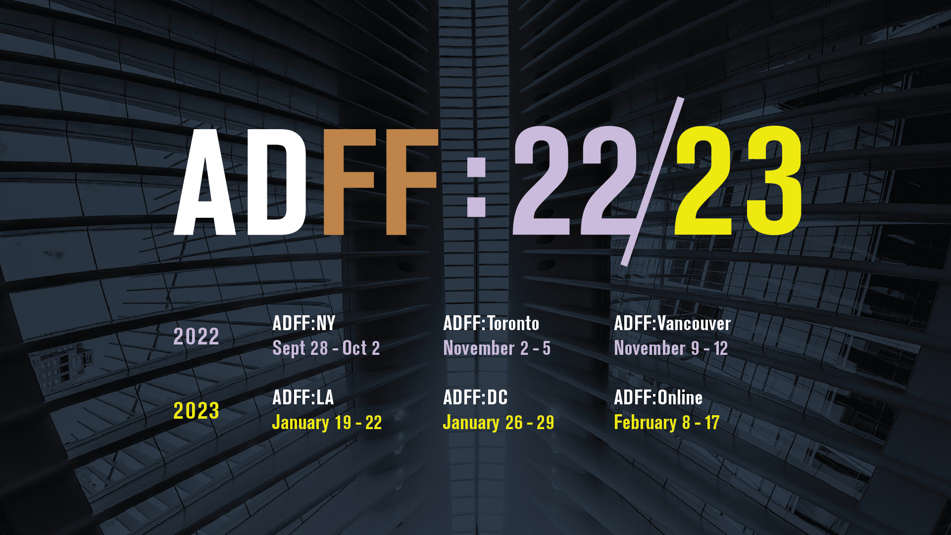 ADFF:22/23 | ArchDaily