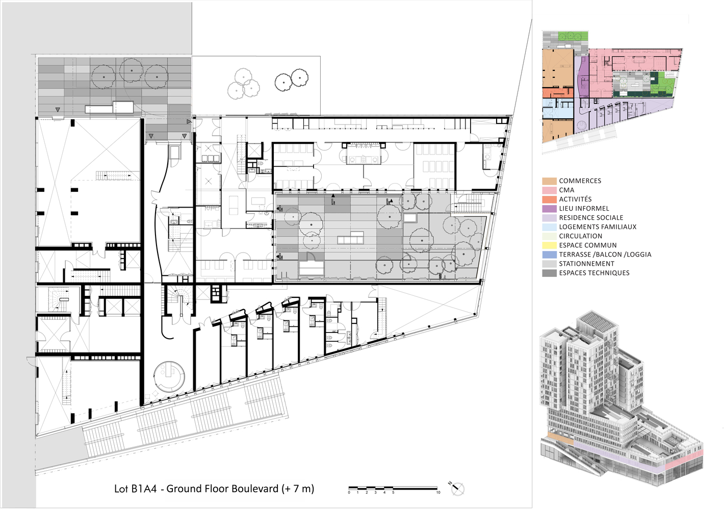 画廊 Bruneseau B1A4 社会住房/ TCAU / Tania Concko architects urbanists - 13