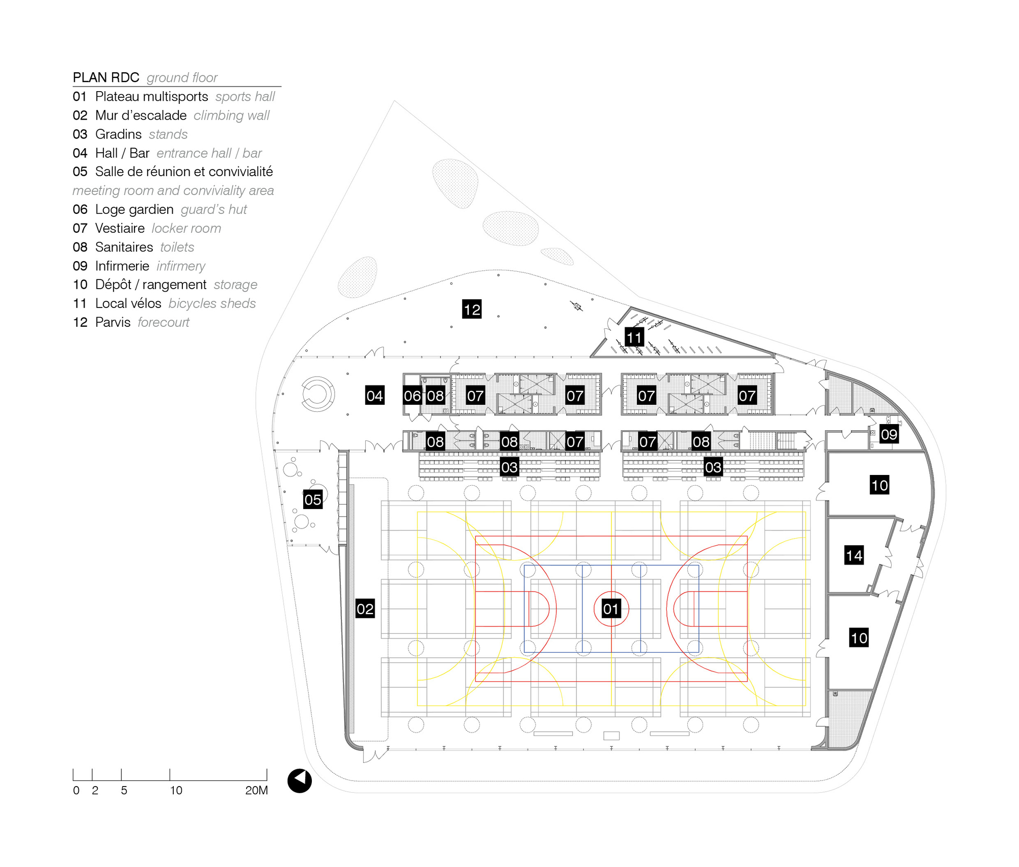 Gallery of La Chesnaie Gymnasium / Bohuon Bertic Architectes - 22