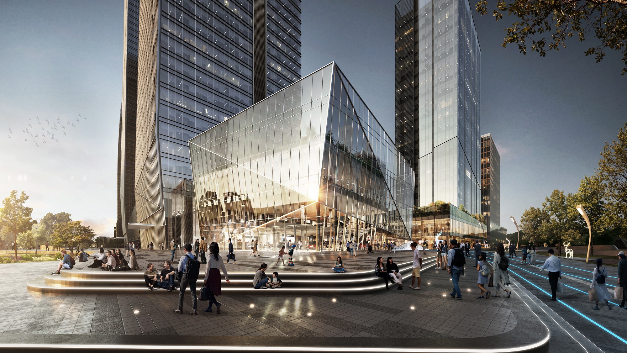 Gallery of Aedas and GDAD Unveil Design for New Twin Towers and Mixed ...