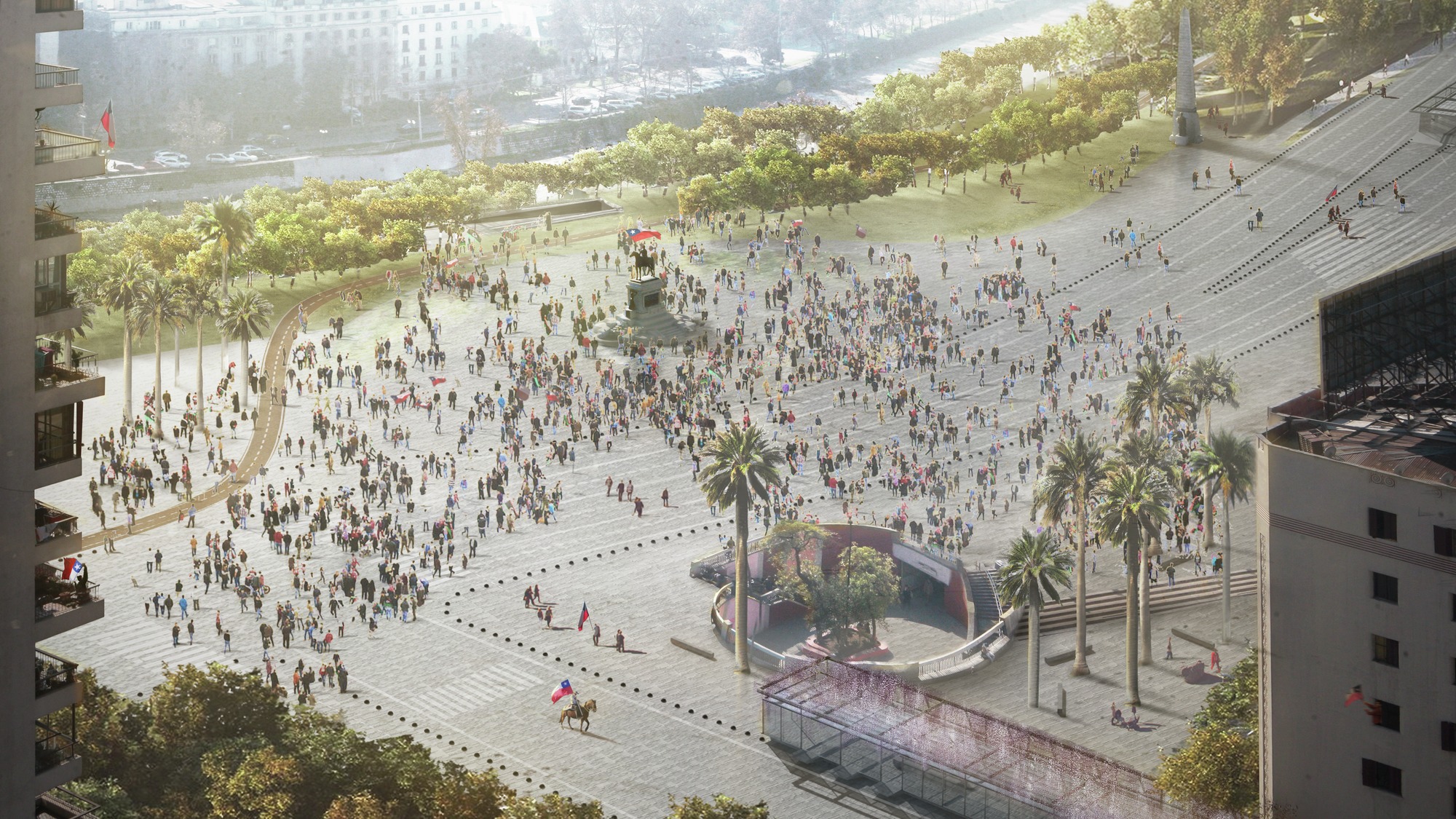 Galería de Chile reanudará proyecto de transformación del eje Alameda ...