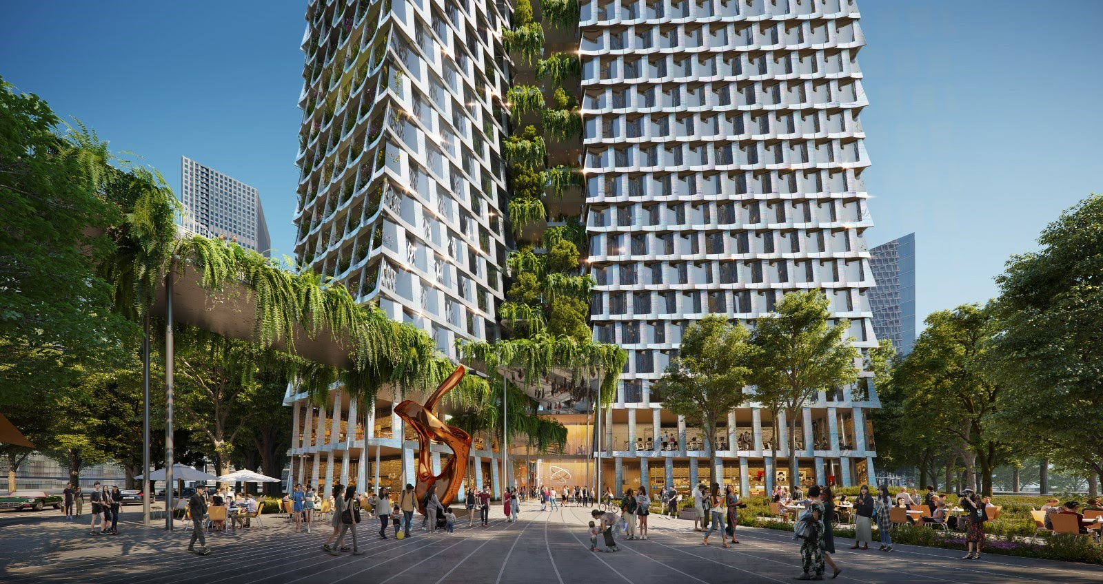 Gallery of BIG Wins Competition to Design Qianhai Prisma Towers in Shenzhen - 4