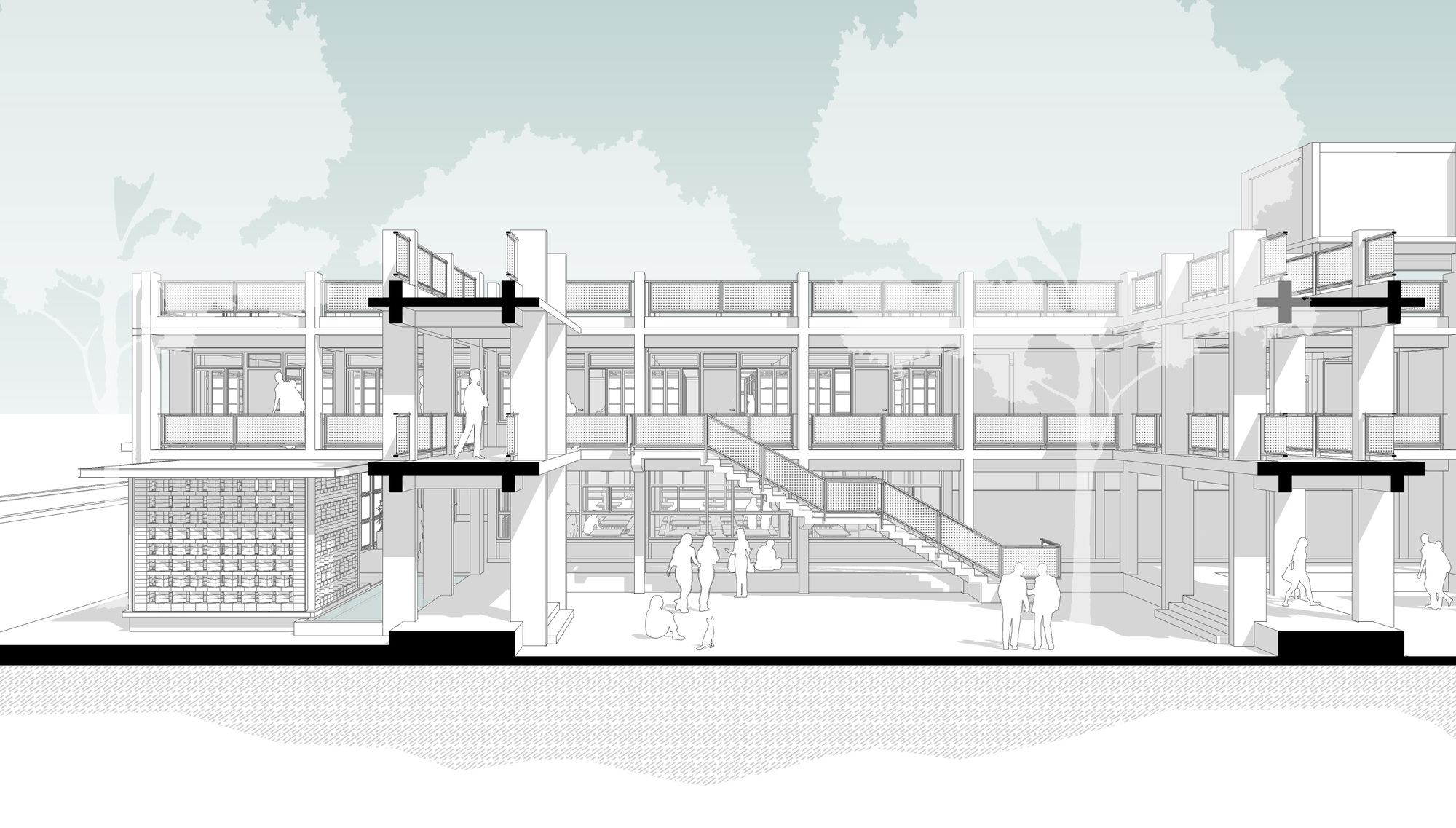 Gallery of Student’s Hostel / Studioboxx - 21