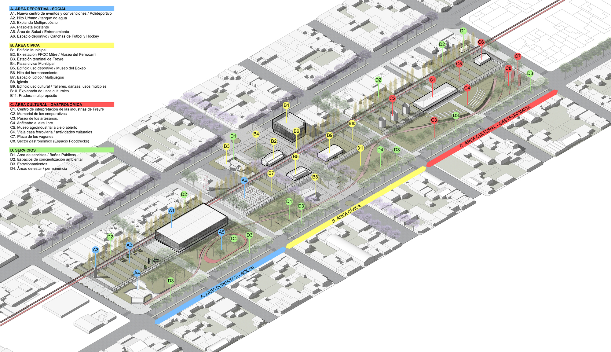 Galería de Conoce el proyecto ganador para el Parque Central Freyre en ...
