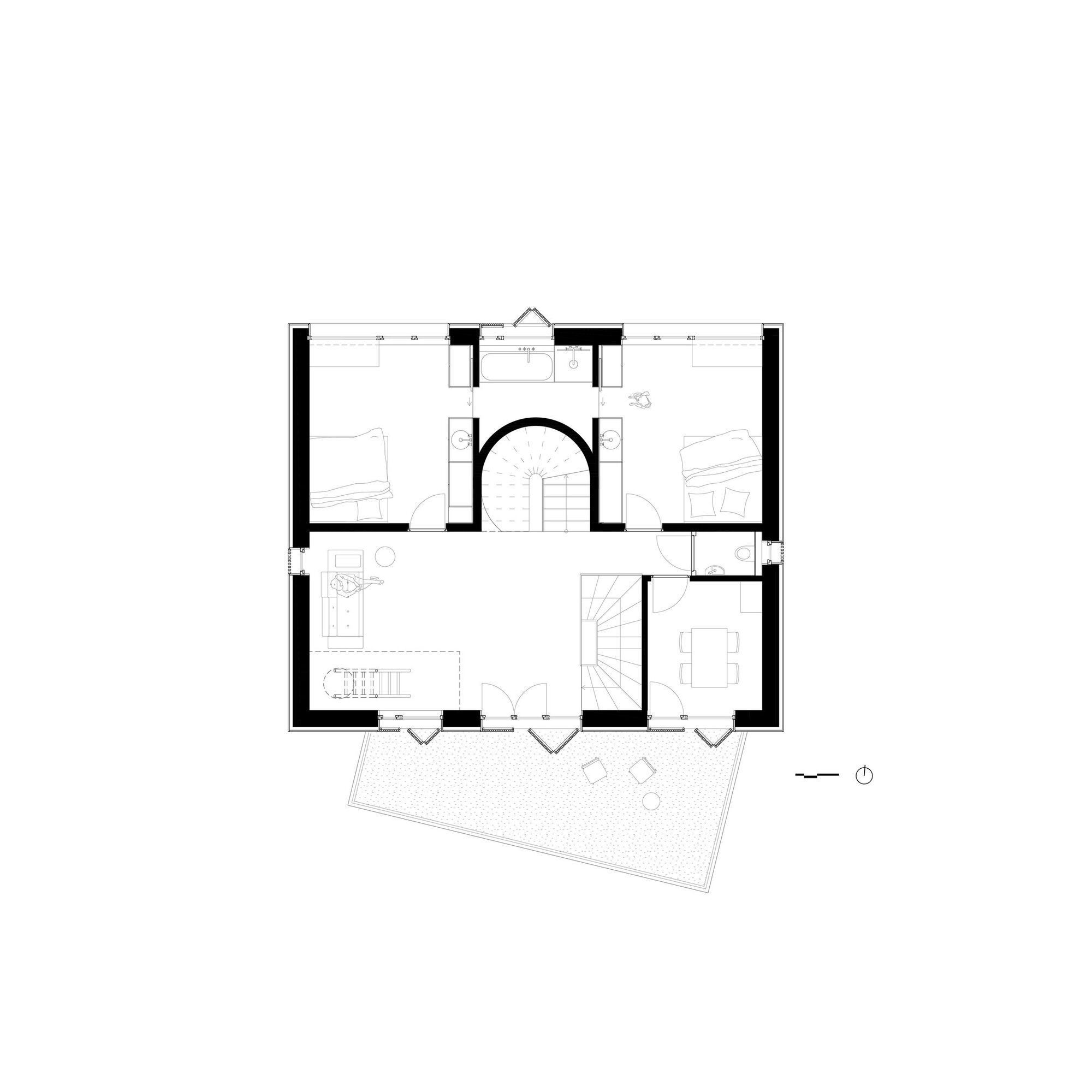 Gallery of Two Houses And a Courtyard / Mostlikely Architecture - 15