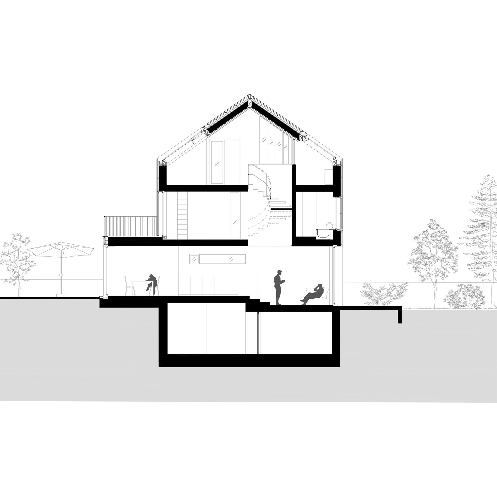 Gallery of Two Houses And a Courtyard / Mostlikely Architecture - 17