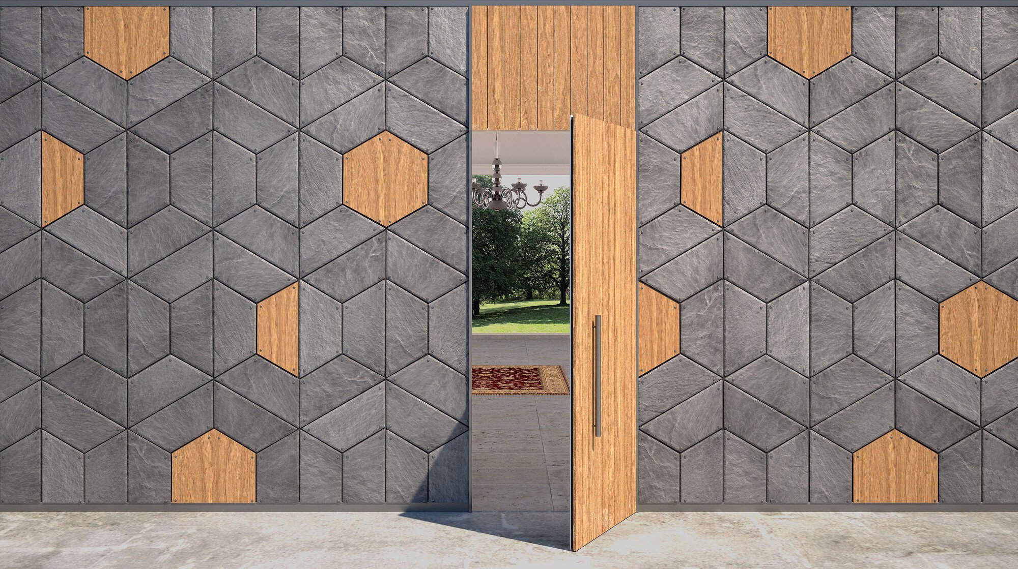 Gallery of Natural Slate Rainscreen Cladding: Combining Geometric ...