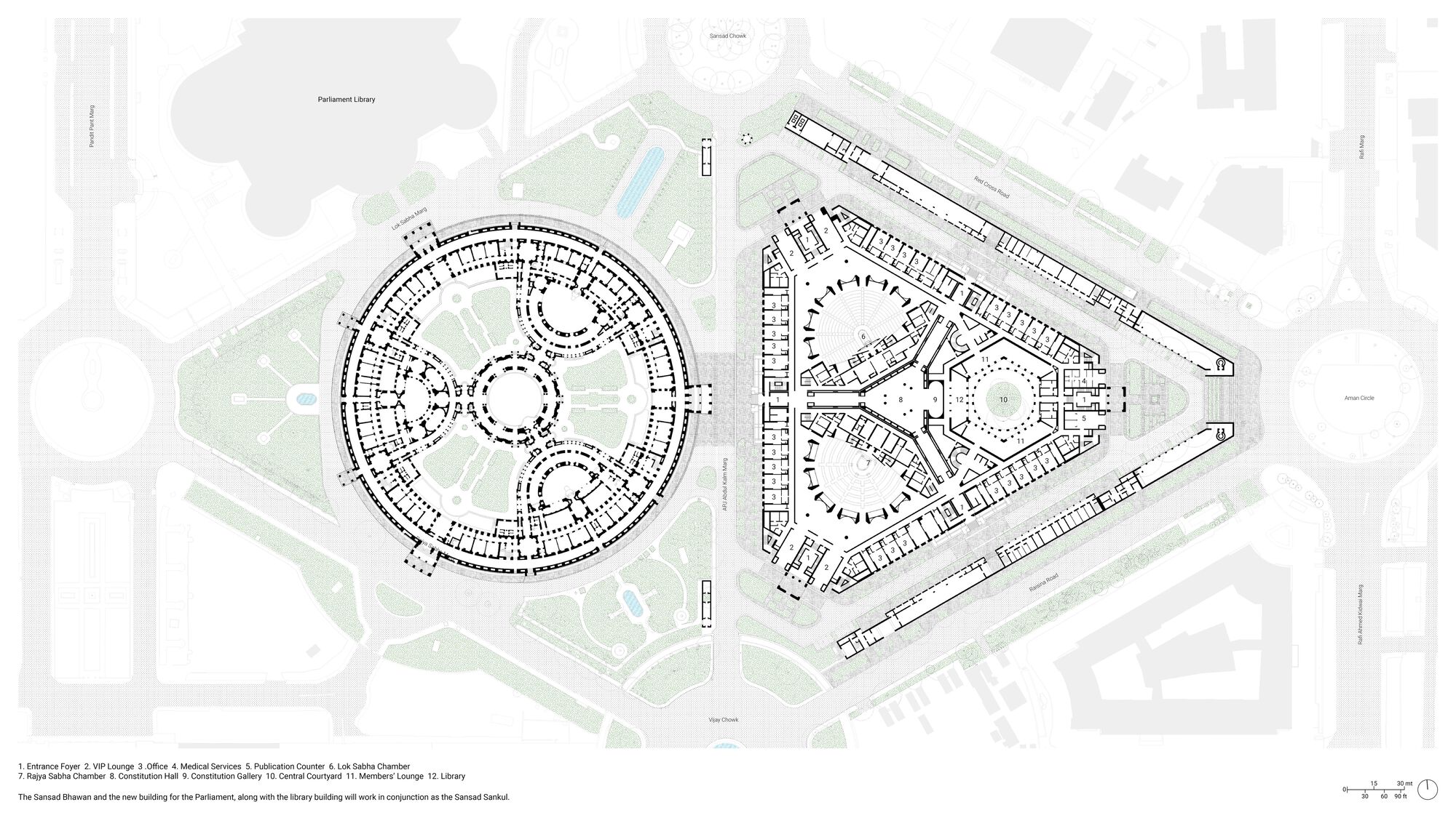 Gallery of New Building for the Parliament of India / HCP Design ...