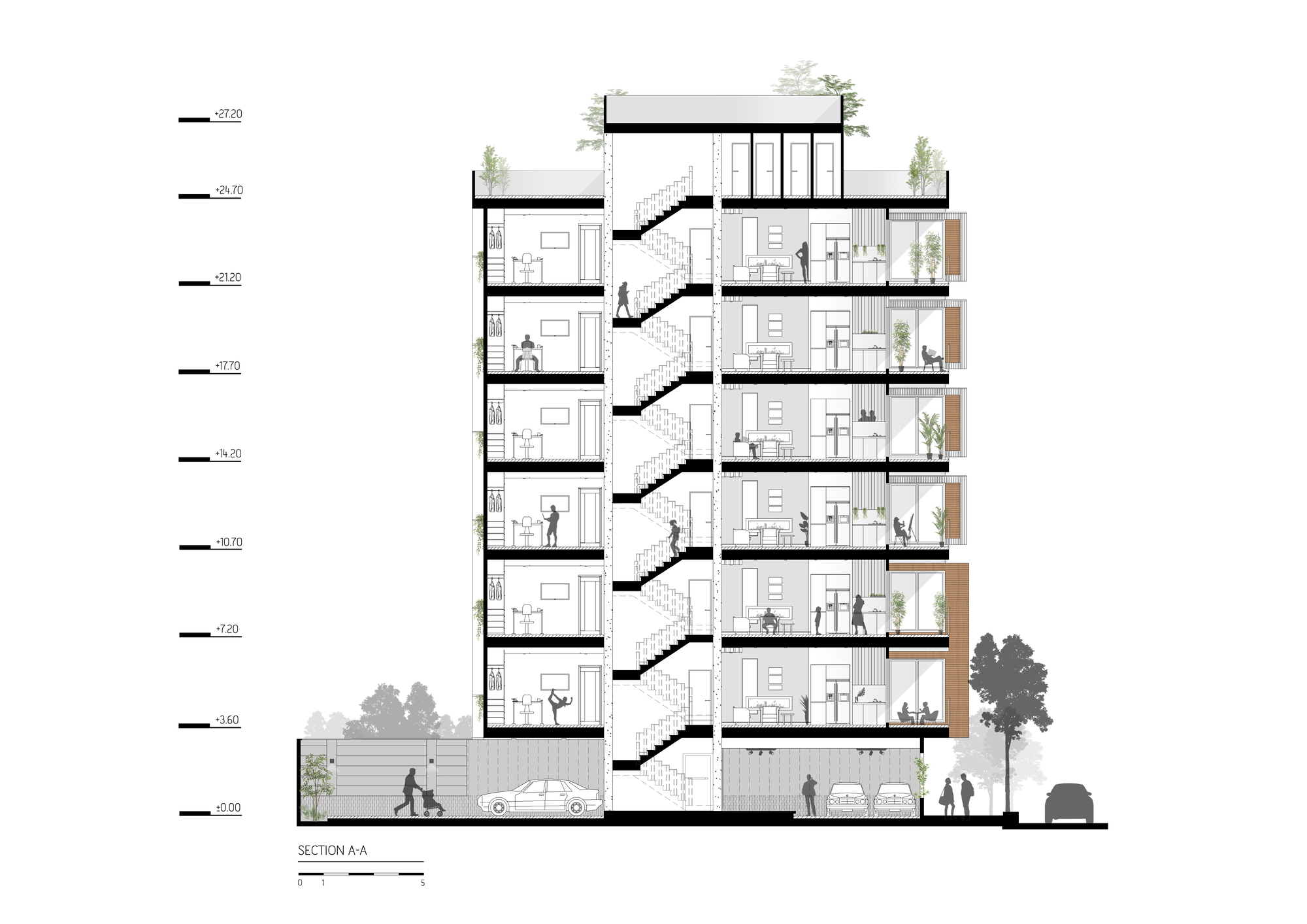 Gallery of Afra Residential Building / barsav architecture office - 19
