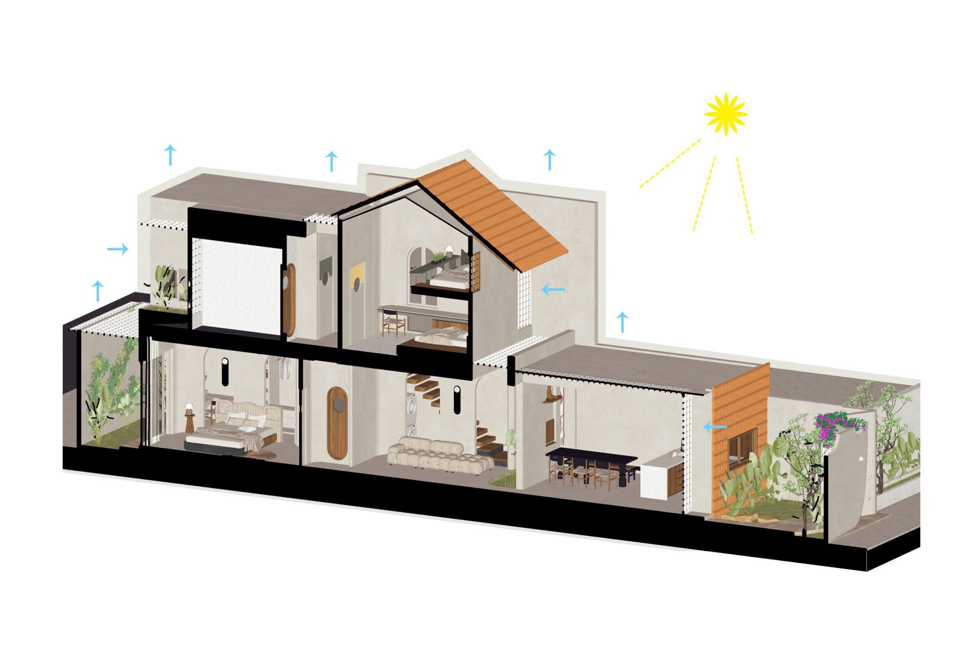 Gallery of Nhà Voi 7 Gardens House / DA VÀNG studio - 32