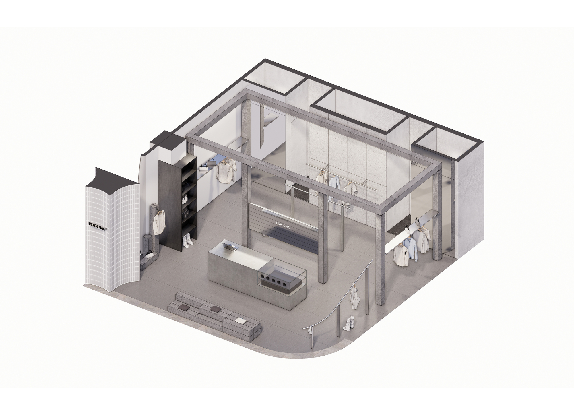 Gallery of diagonal Store / oftn studio - 17