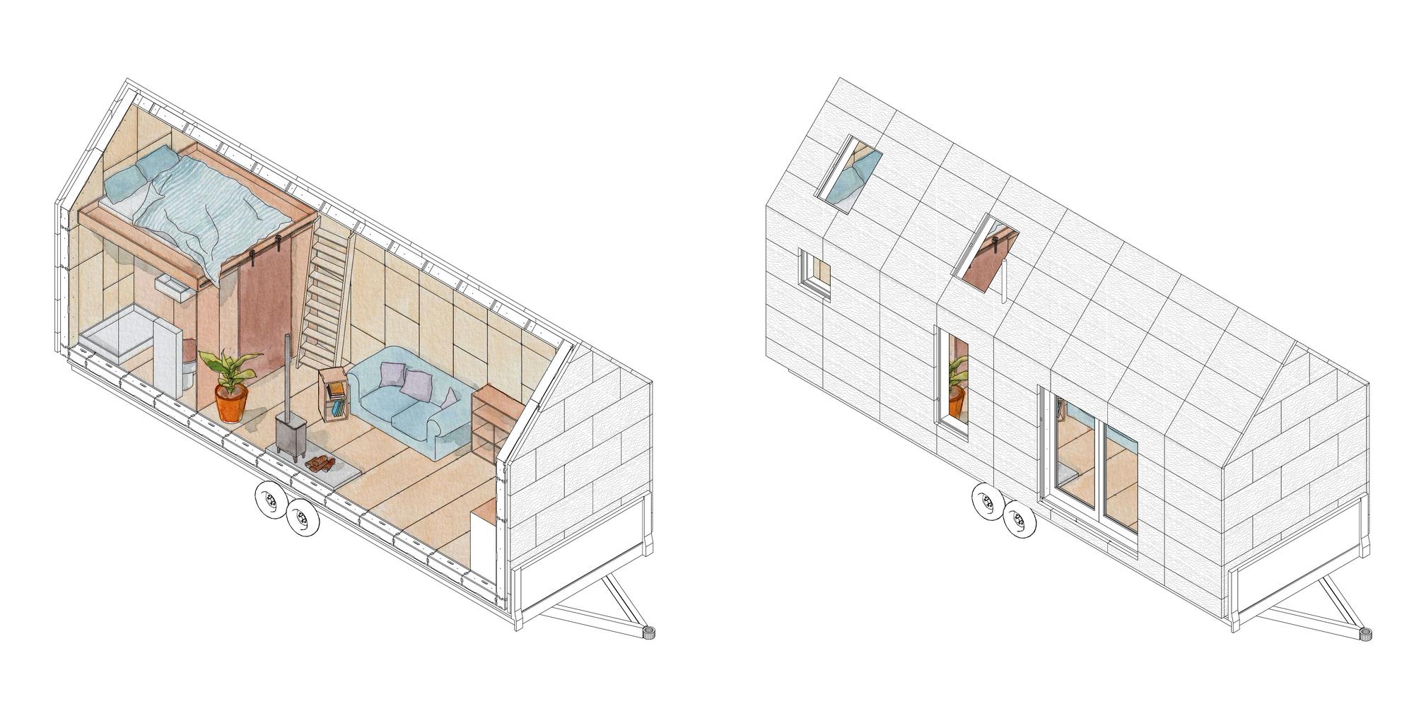 Gallery of 4 Modular Wooden Homes: Tiny House, Cabin, Extension, and ...