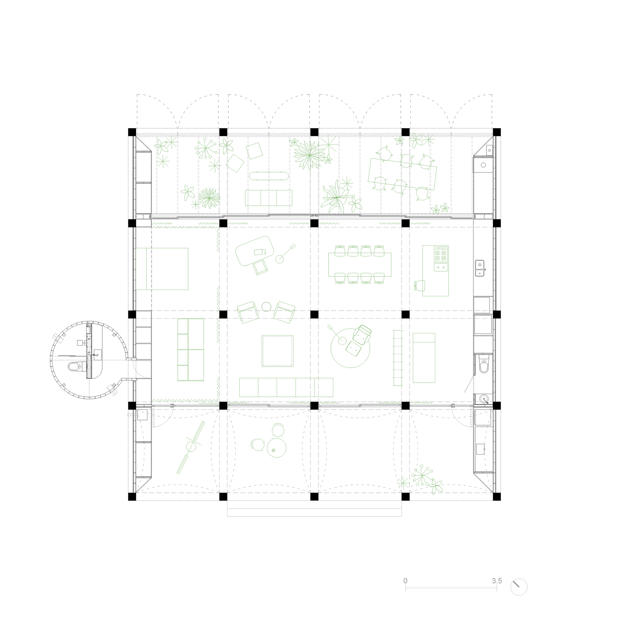 Galería de Casa con columnas / Iñaki Harosteguy - 11