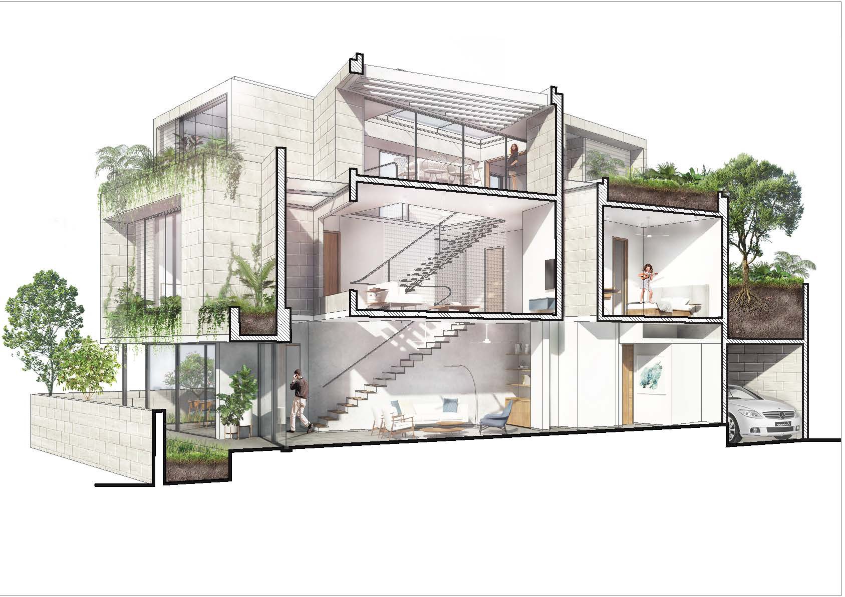 Gallery of Debris Block House / CollectiveProject - 23