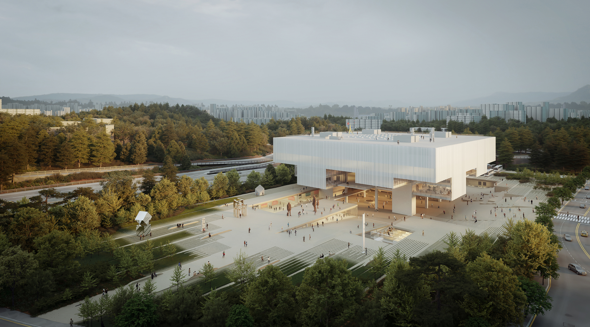 Gallery of A Translucent Art Museum in Dubai and a Biennale Exhibition ...