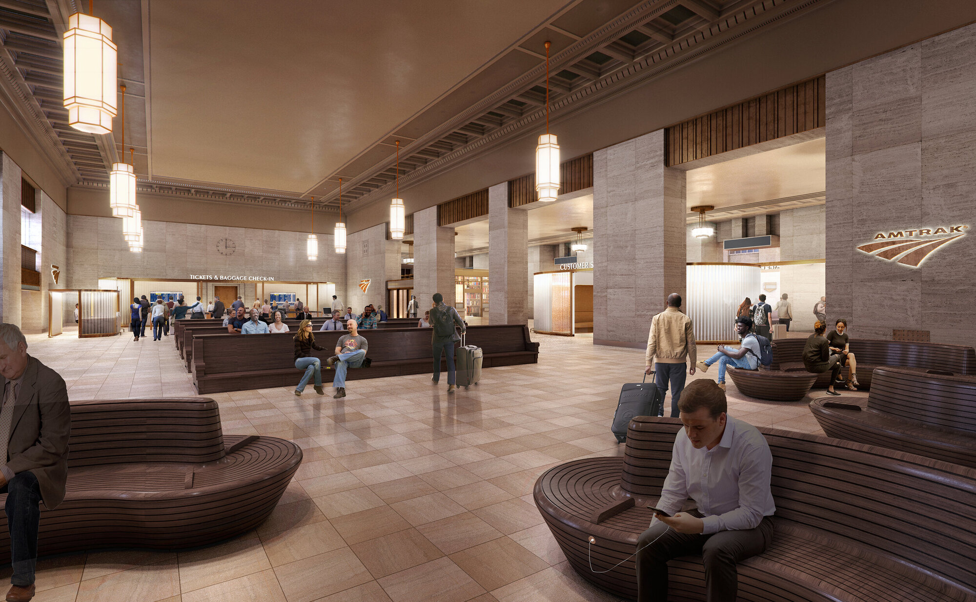 Gallery of SOM's 30th Street Station Redevelopment in Philadelphia ...