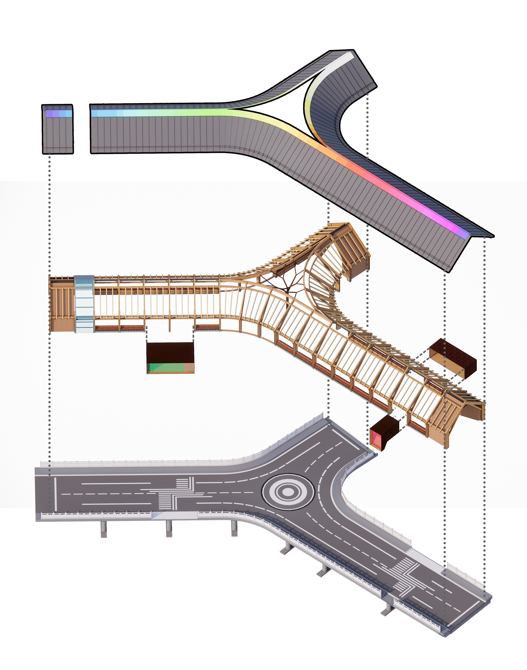 Gallery of New Herringbone Bridge in Kang County / 3andwich Design / He ...