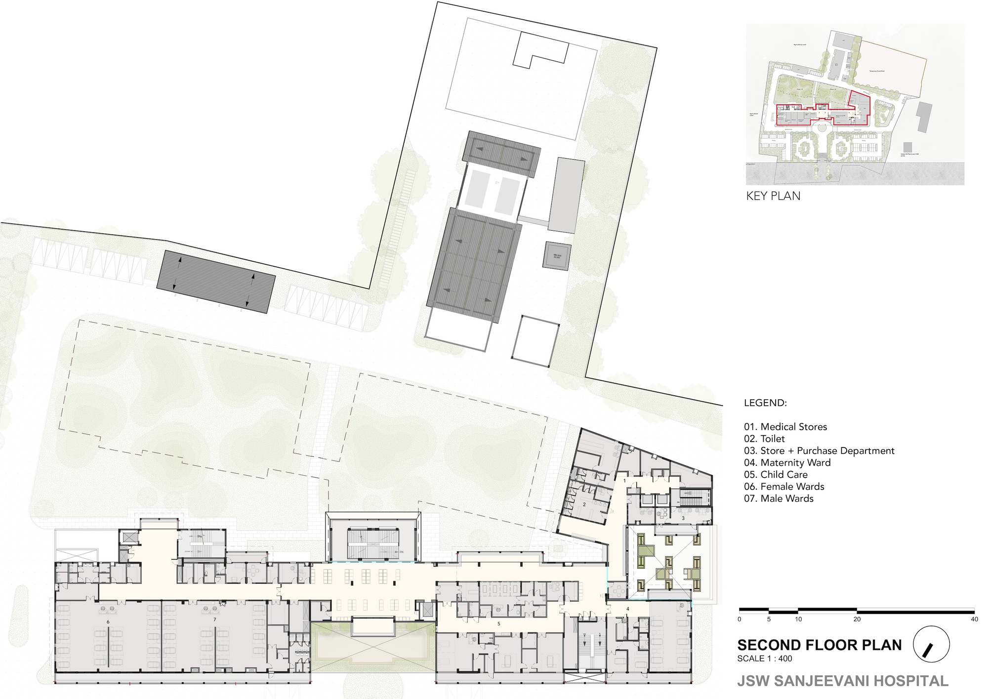 Gallery of JSW Sanjeevani Multispeciality Hospital / SJK Architects - 20